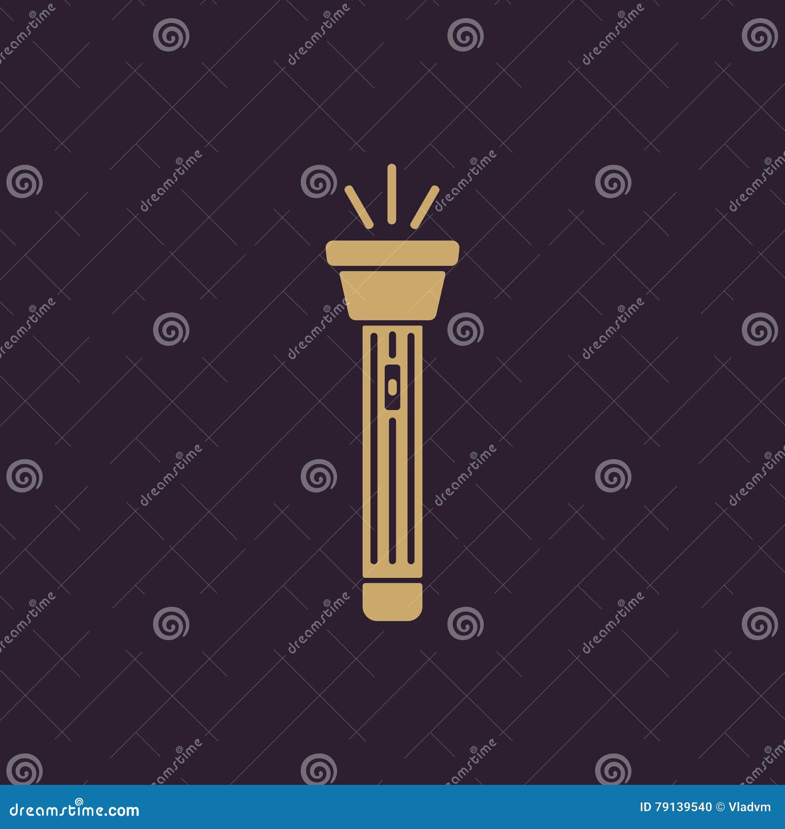 The Flashlight Icon. Torch Symbol Stock Vector - Illustration of pocket ...