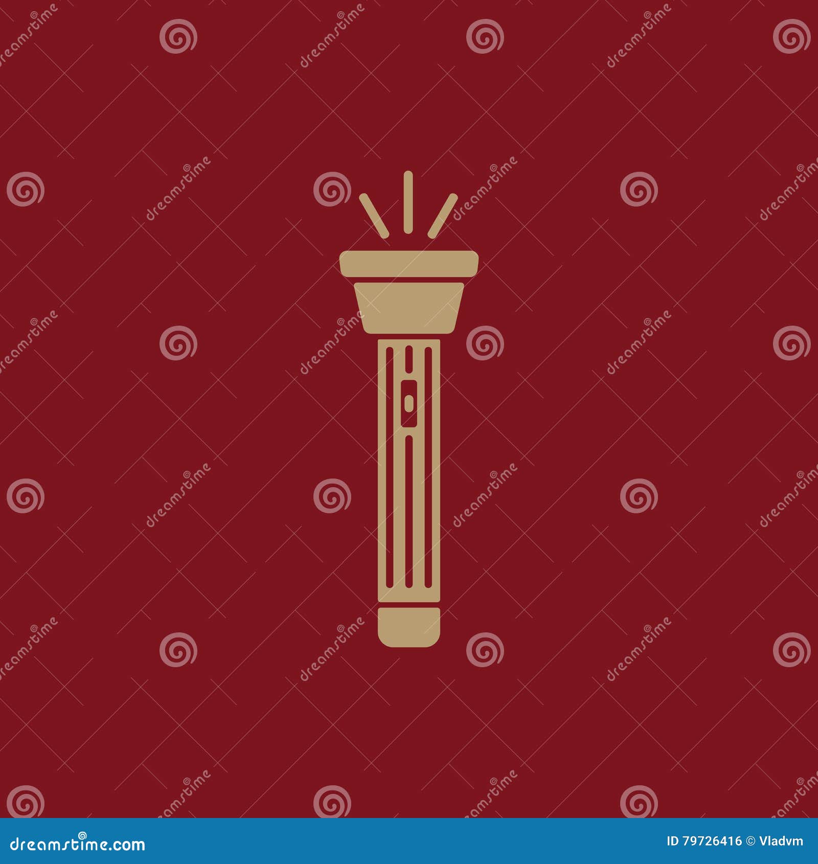 The Flashlight Icon. Torch Symbol Stock Vector - Illustration of design ...