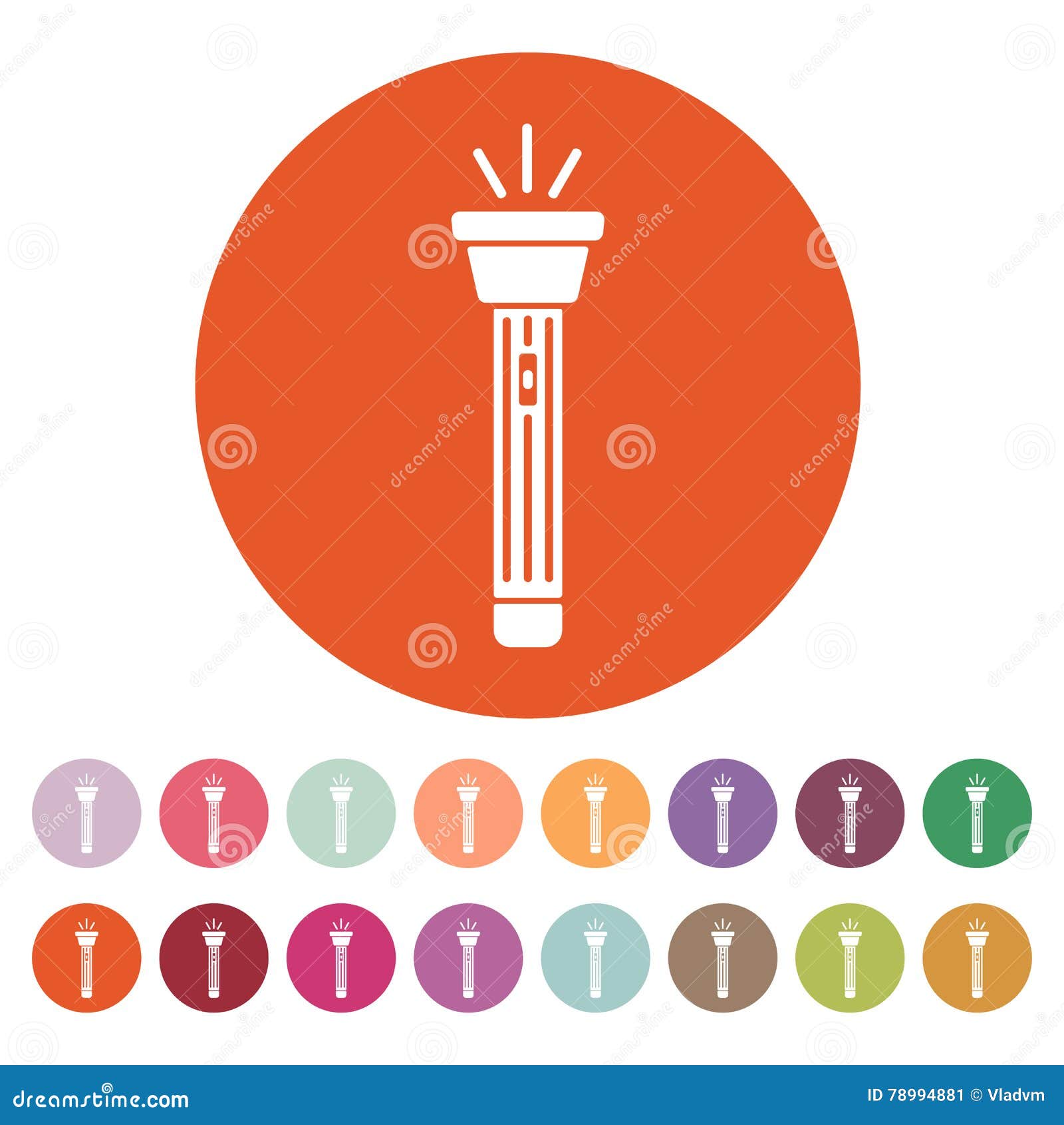 The Flashlight Icon. Torch Symbol Stock Vector - Illustration of object ...