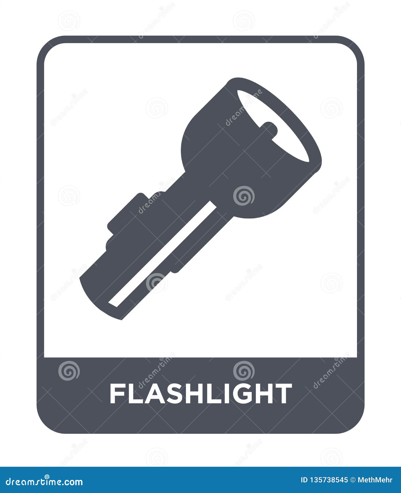 Flashlight Icon in Trendy Design Style. Flashlight Icon Isolated on ...
