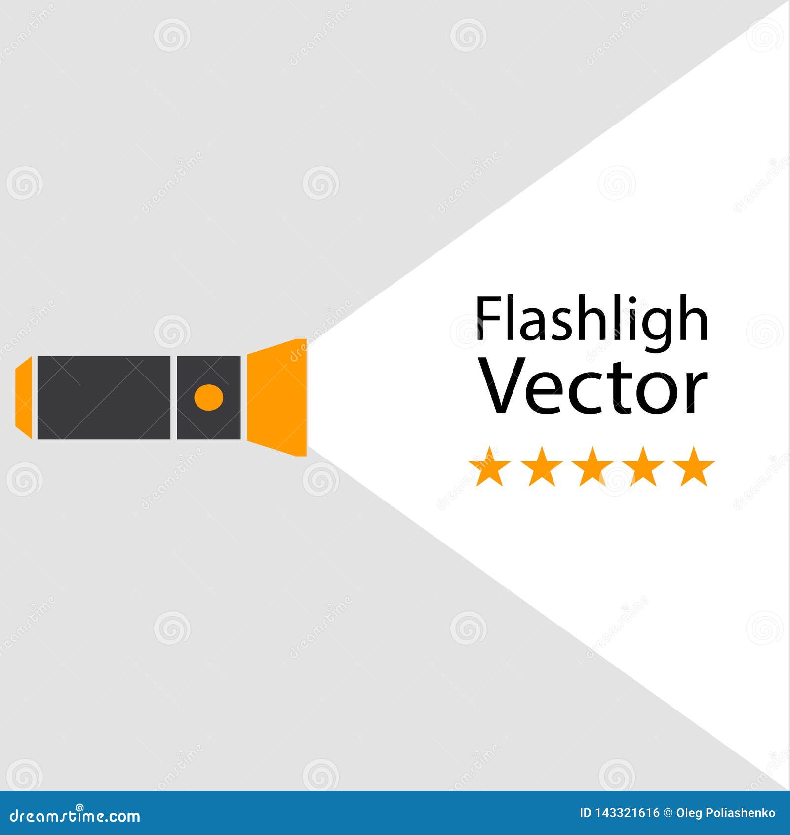 Flashlight concept icon stock vector. Illustration of graphic - 143321616