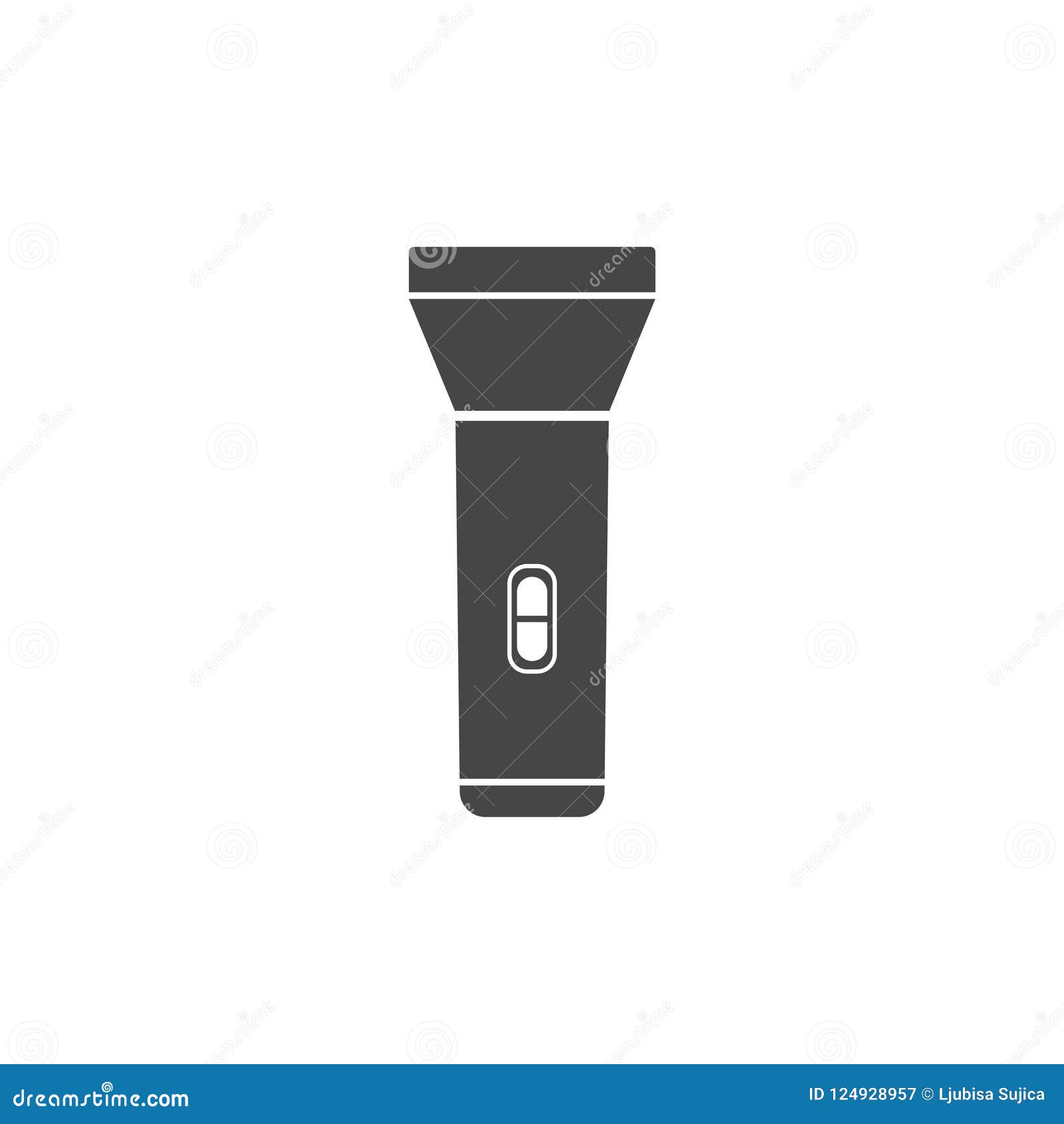 Flashlight icon stock vector. Illustration of flashlight - 124928957