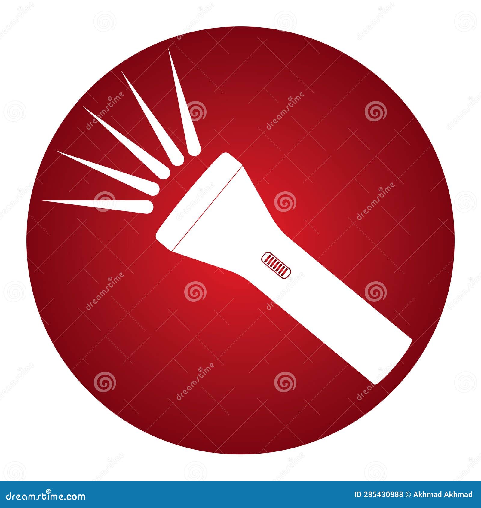 Flashlight icon stock vector. Illustration of symbol - 285430888