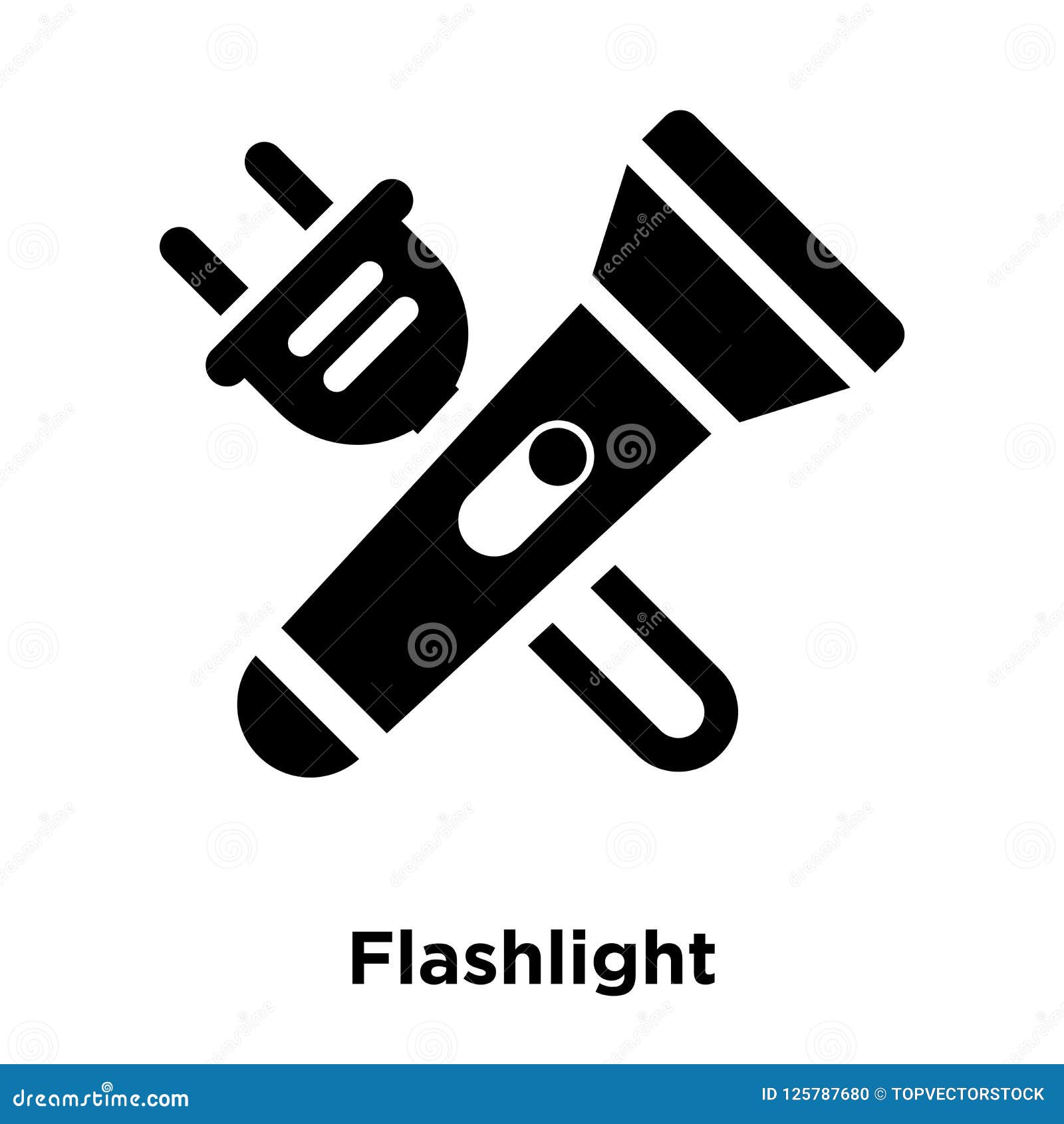 Flashlight Icon Vector Isolated on White Background, Logo Concept of ...