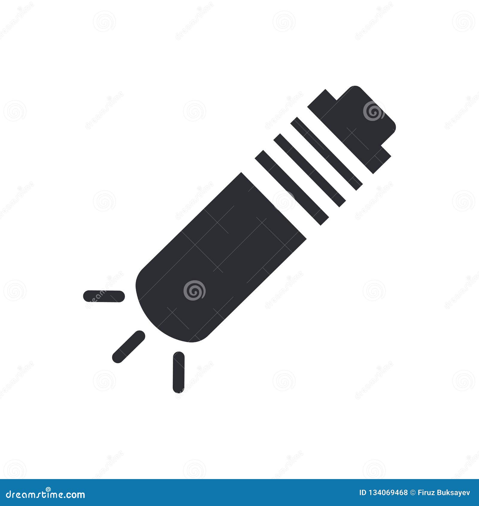 Flashlight Icon Vector Sign and Symbol Isolated on White Background ...