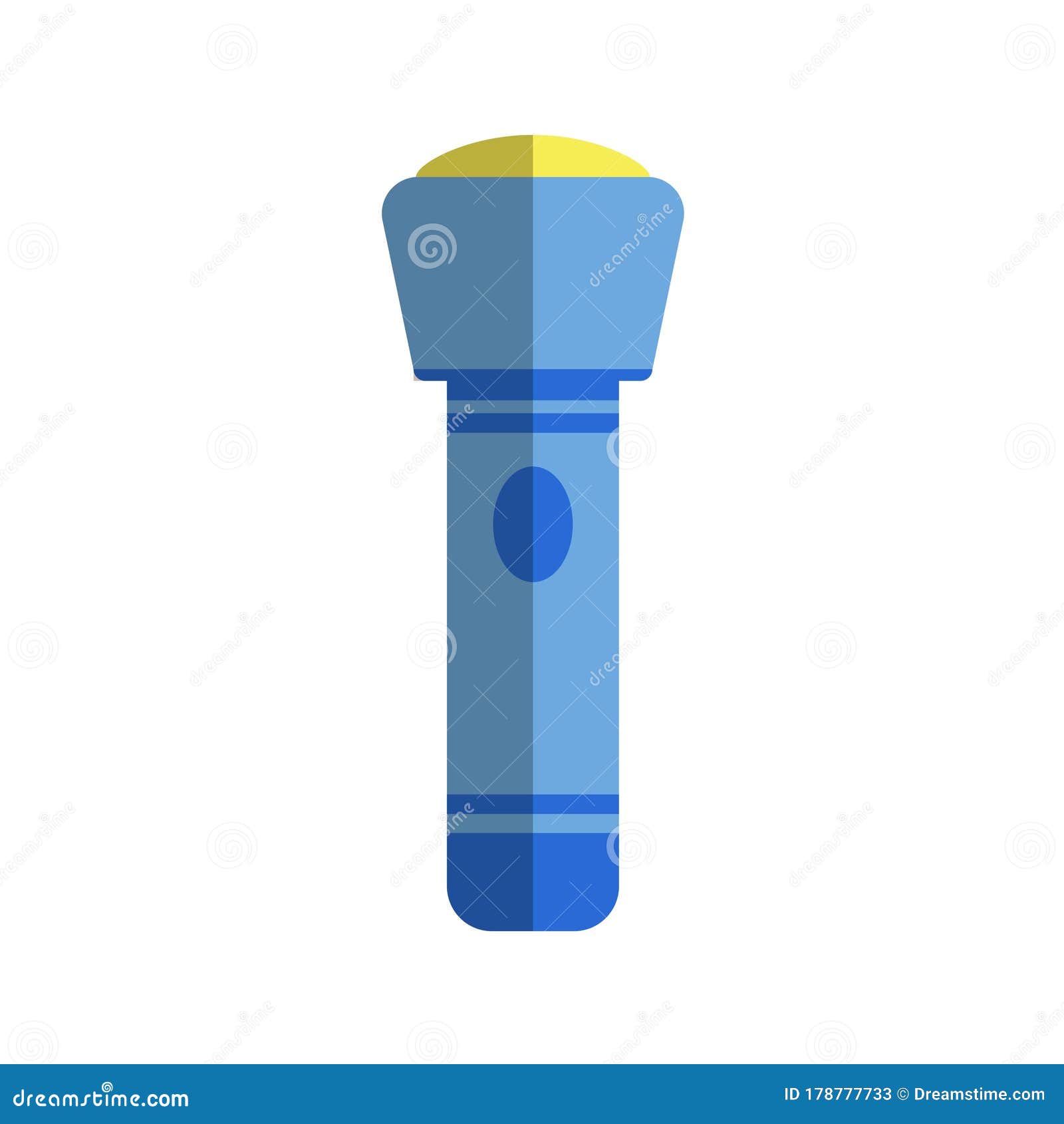 Flashlight Icon on White Background. Vector Illustration in Trendy Flat ...
