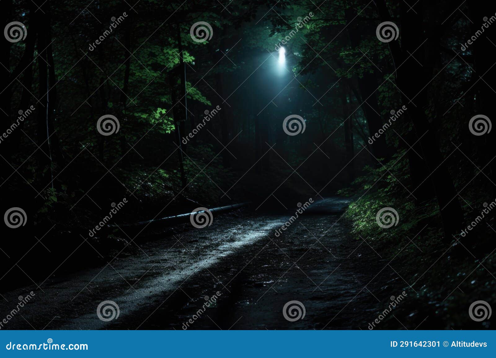 A Flashlight Illuminating a Path in the Dark Stock Image - Image of ...