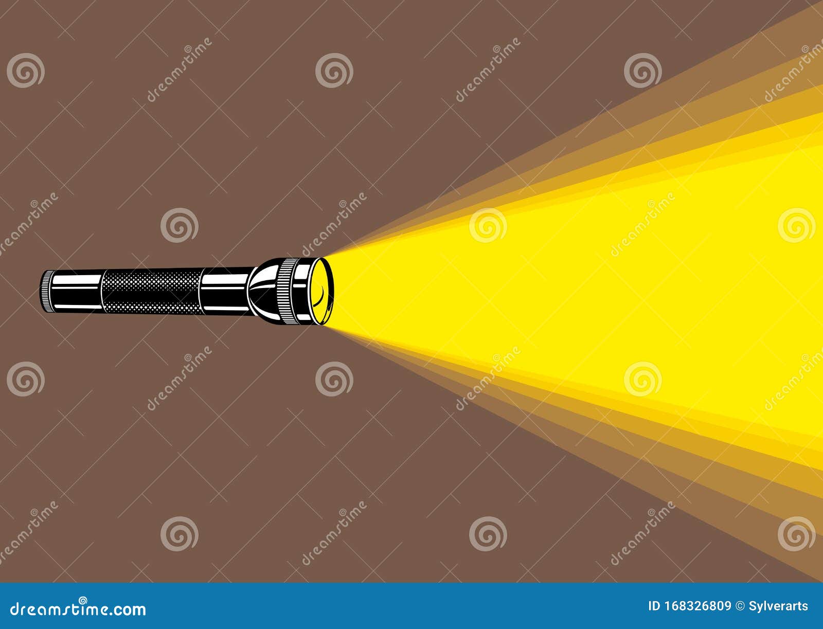 Flashlight Illumination Vector Advertising Poster Illustration with ...