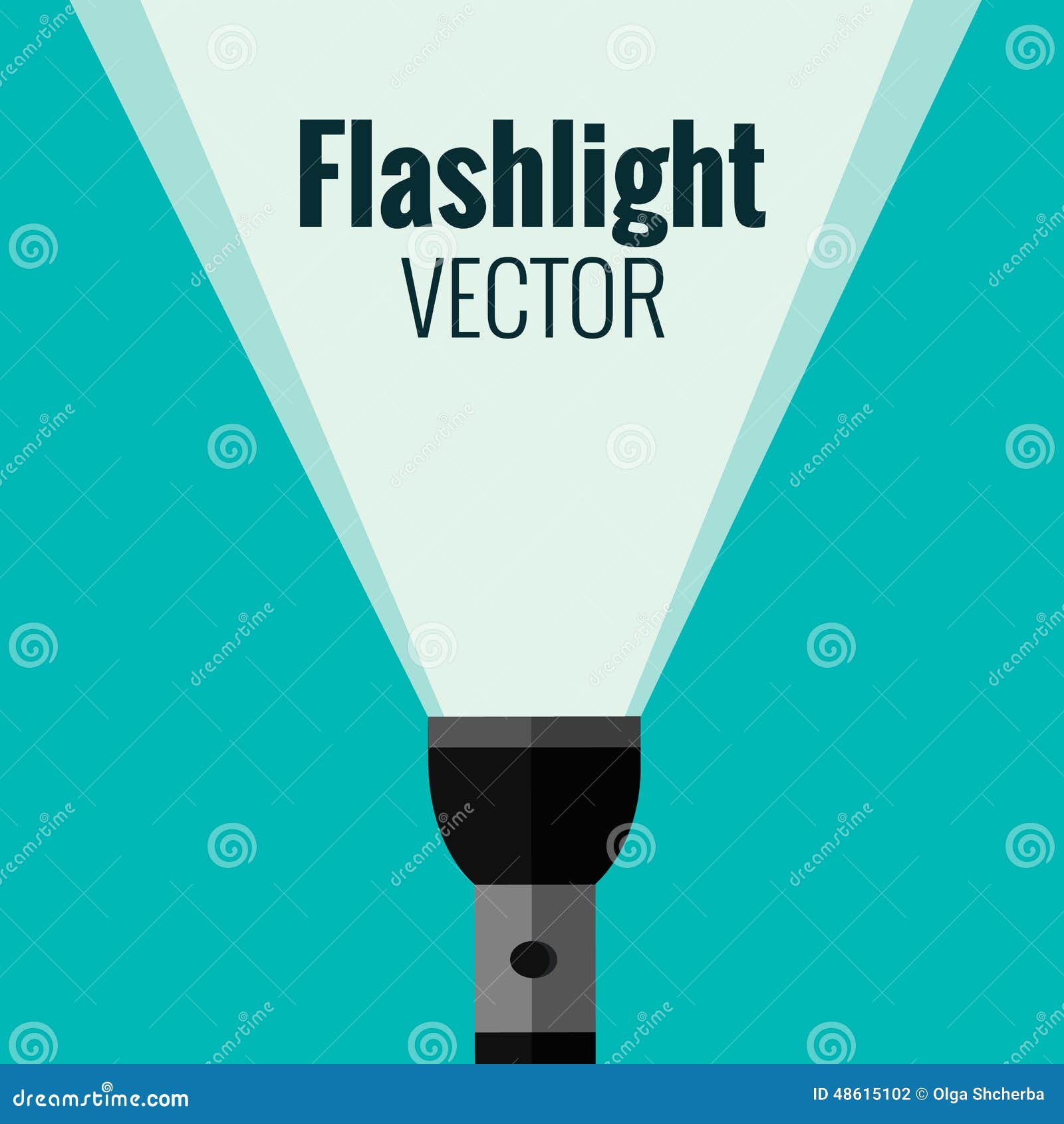 Flashlight stock vector. Illustration of electric, isolated - 48615102