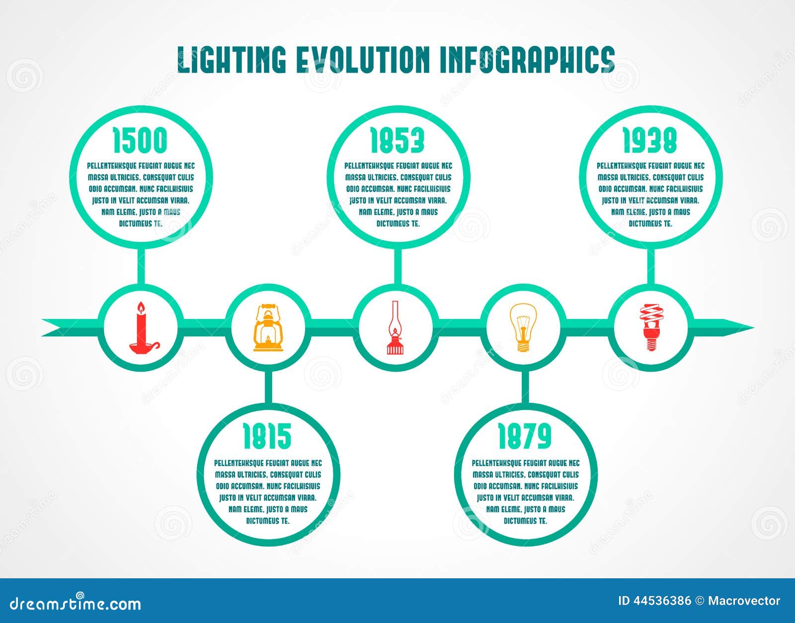 Flashlight and Lamps Infographic Stock Vector - Illustration of ...