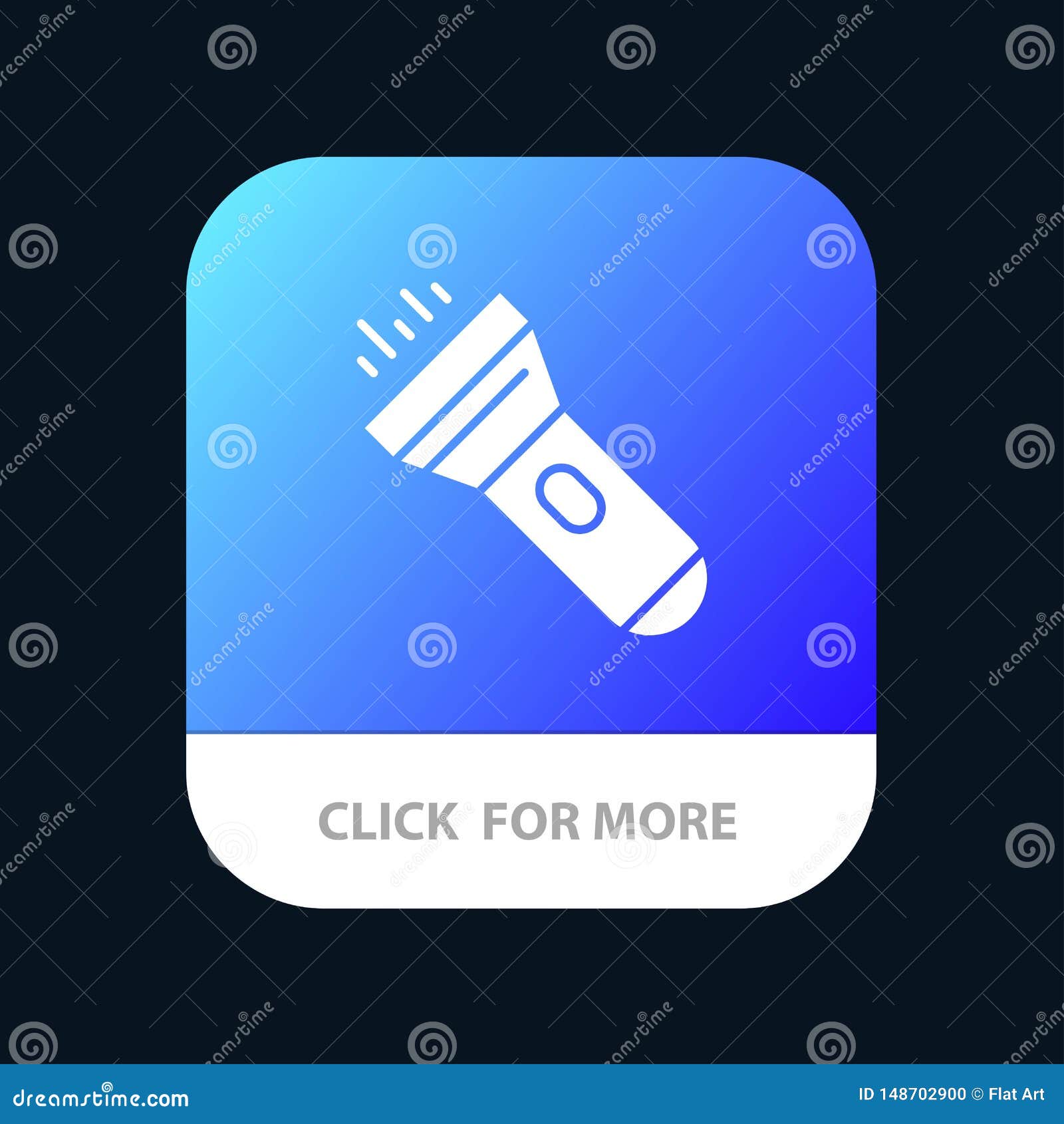 Flashlight, Light, Torch, Flash Mobile App Icon Design Stock Vector ...