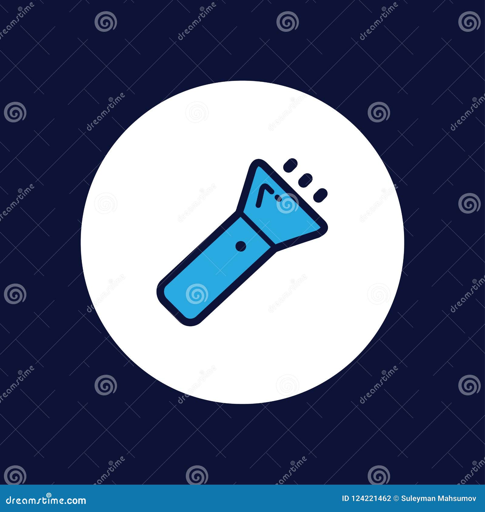 Flashlight Vector Icon Sign Symbol Stock Vector - Illustration of lite ...