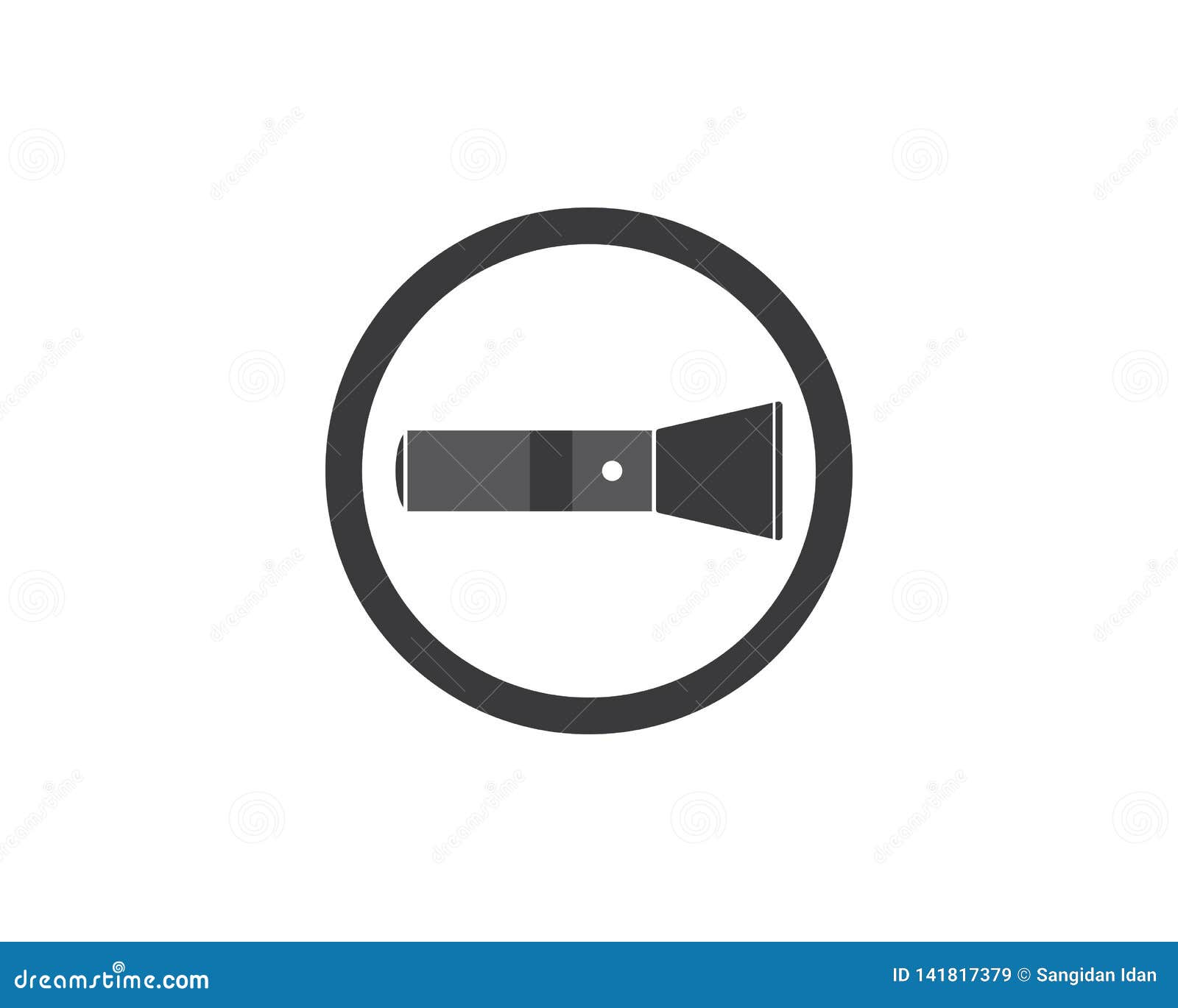 Flashlight Logo Vector Illustration Stock Vector - Illustration of ...