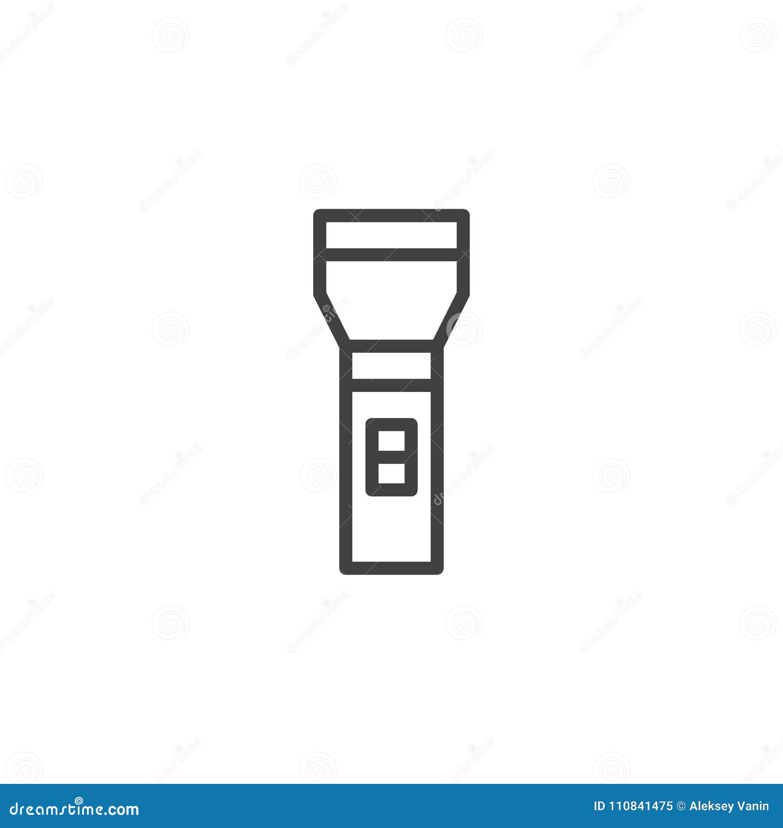 Flashlight outline icon stock vector. Illustration of perfect - 110841475