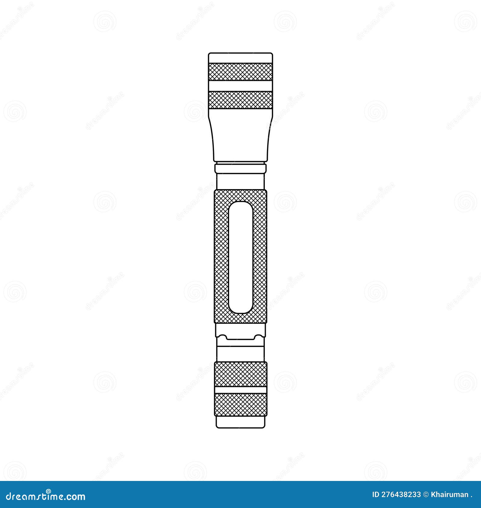 Flashlight Outline Icon Illustration on White Background Stock Vector ...