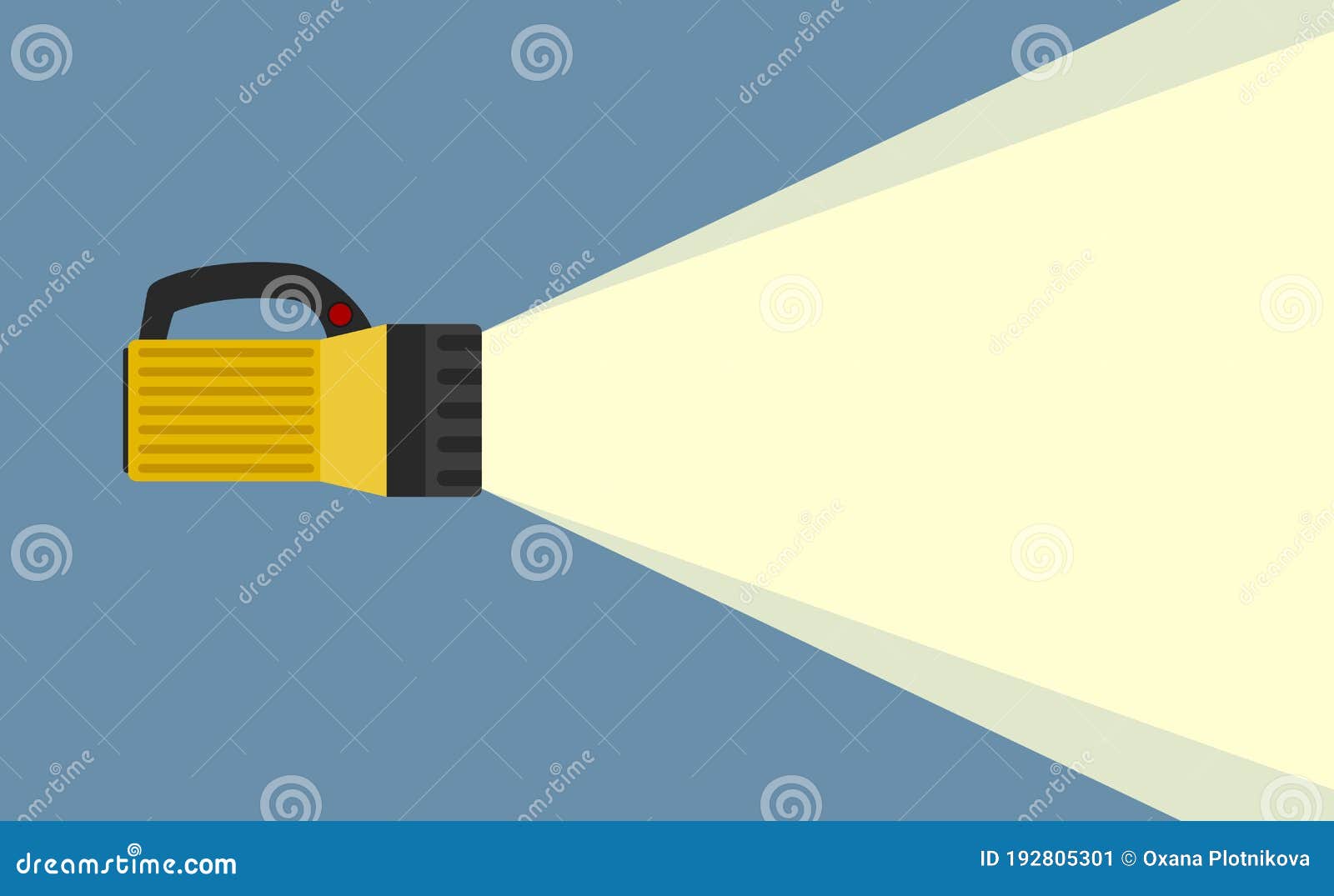 Flashlight with Projection Spotlight on Banner. Place for Your Text ...
