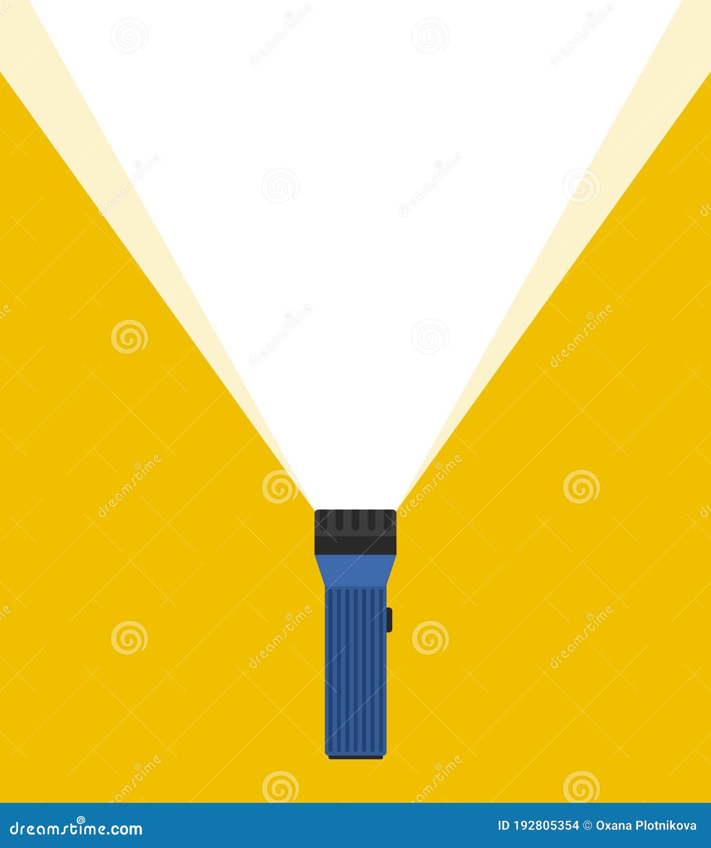 Flashlight with Projection Spotlight on Banner. Place for Your Text ...