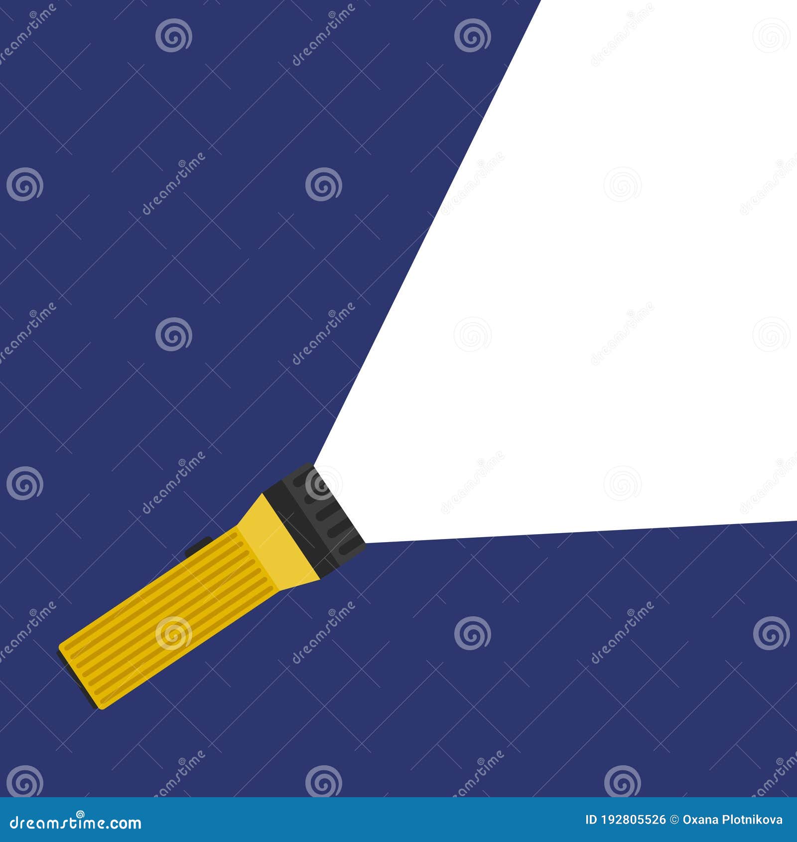 Flashlight with Projection Spotlight on Banner. Place for Your Text ...