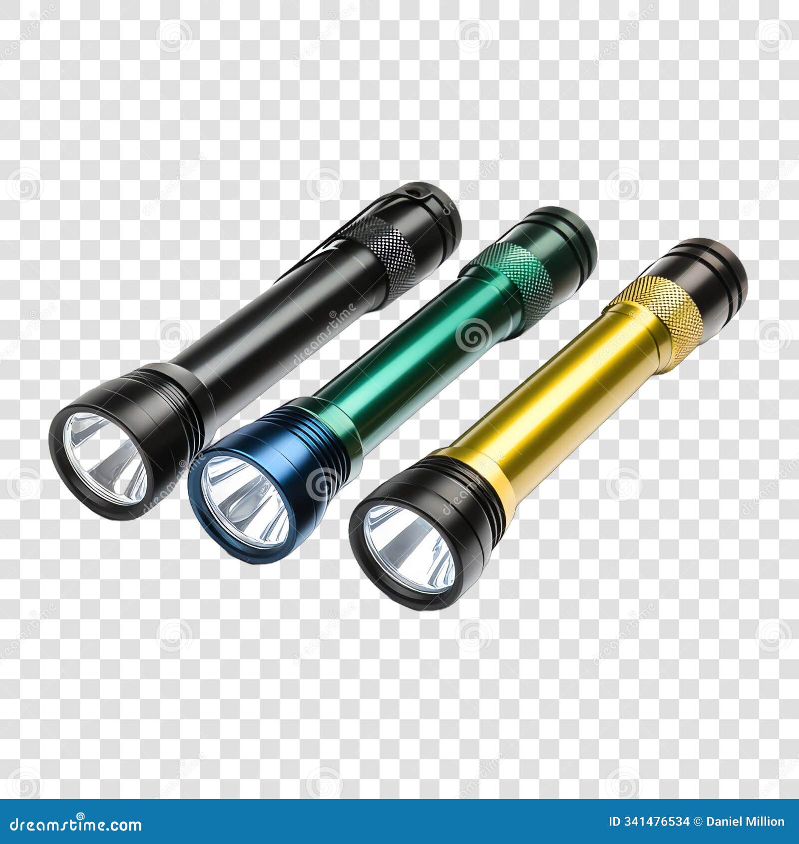 Flashlight set stock illustration. Illustration of electric - 341476534