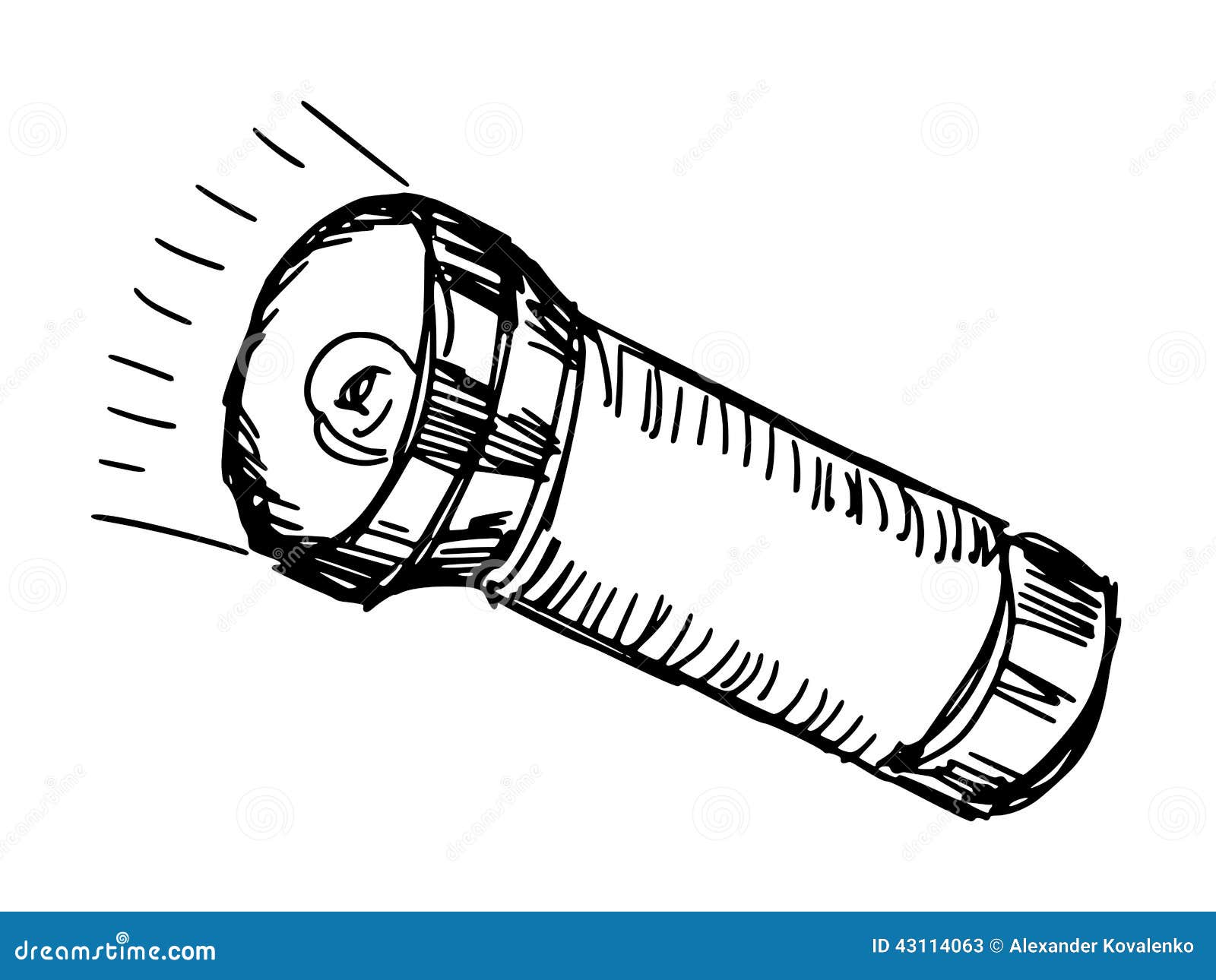 Flashlight stock vector. Illustration of handheld, glass - 43114063