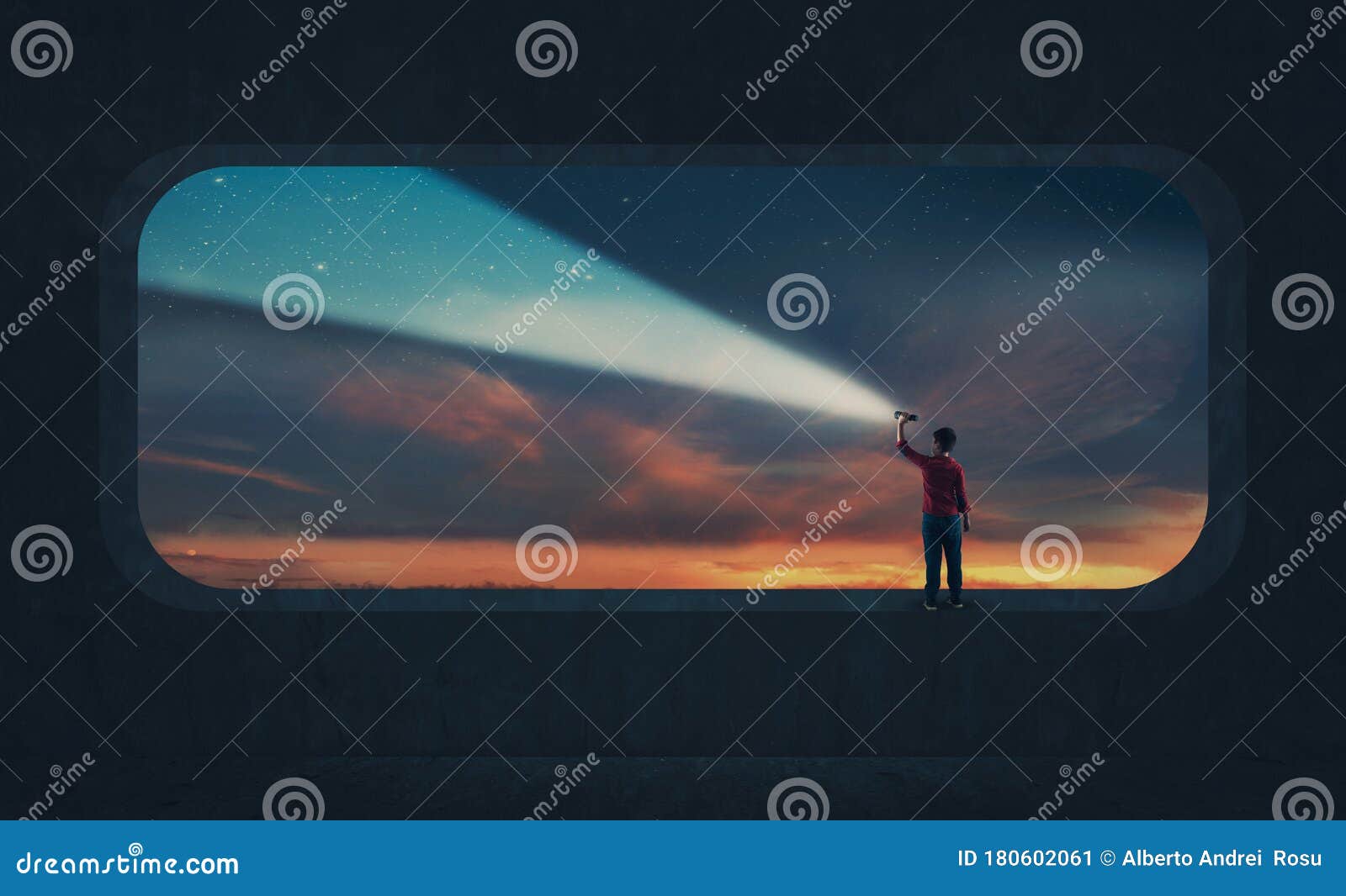 Flashlight starry night stock image. Image of galaxy - 180602061