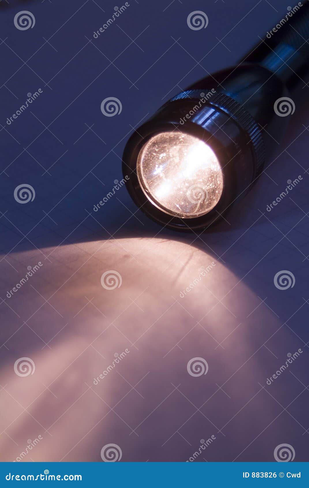 Flashlight on table stock photo. Image of bulb, bright - 883826