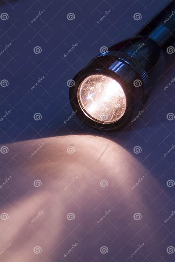 Flashlight on table stock photo. Image of bulb, bright - 883826