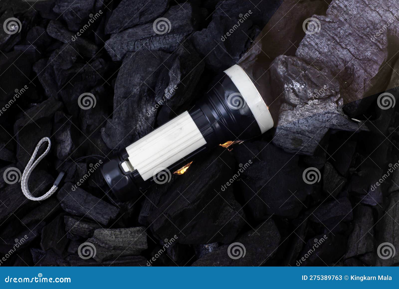 Flashlight To Illuminate the Dark Area, the Back is Black Battery Stock ...