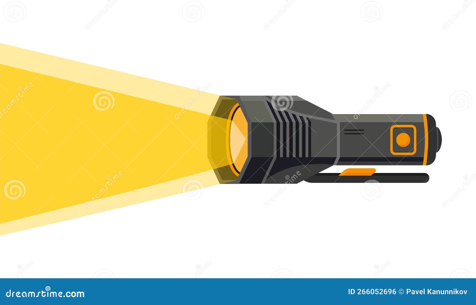 Flashlight Torch Hand Illustration. Pocket Vector Light Lamp Lantern ...