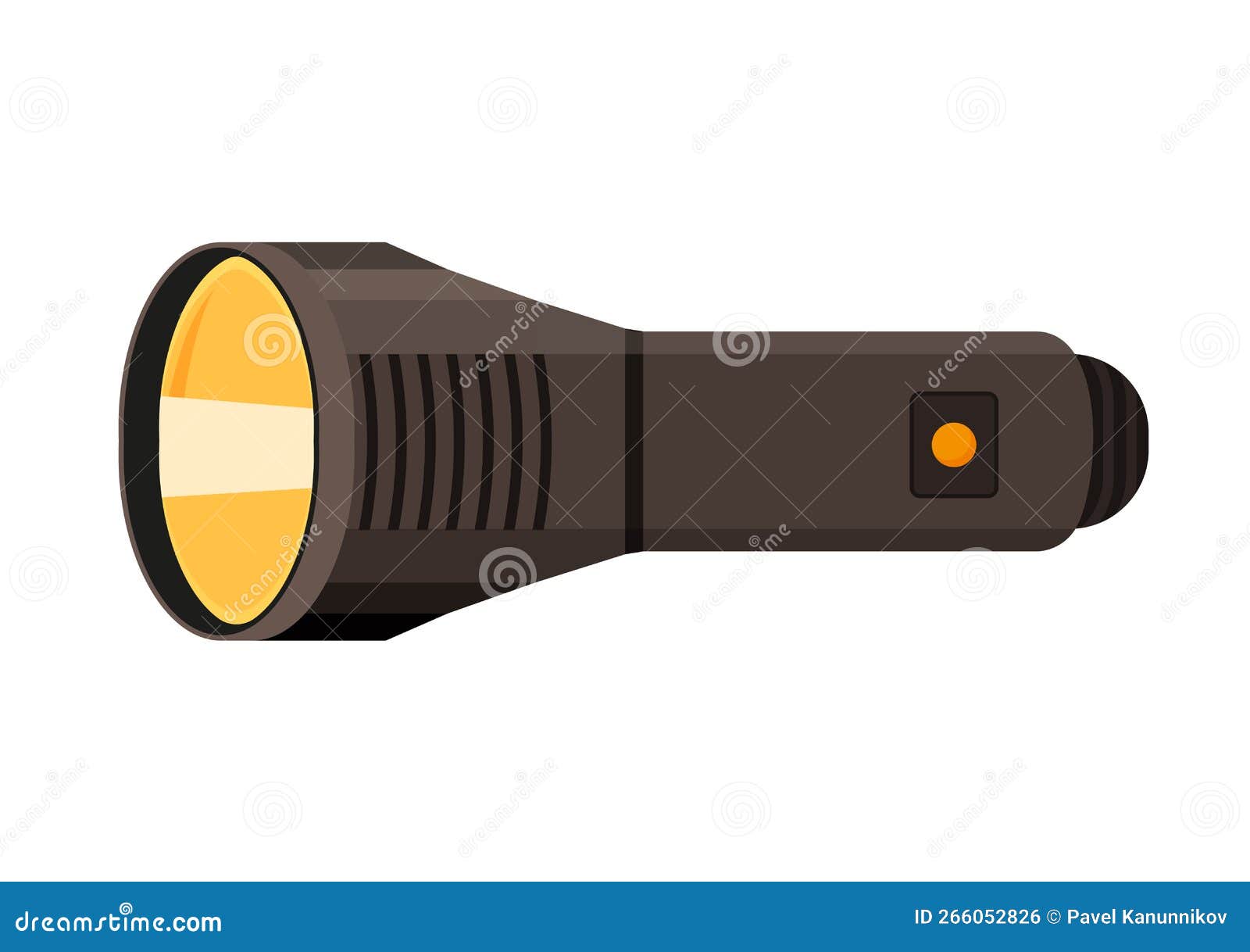 Flashlight Torch Hand Illustration. Pocket Vector Light Lamp Lantern ...