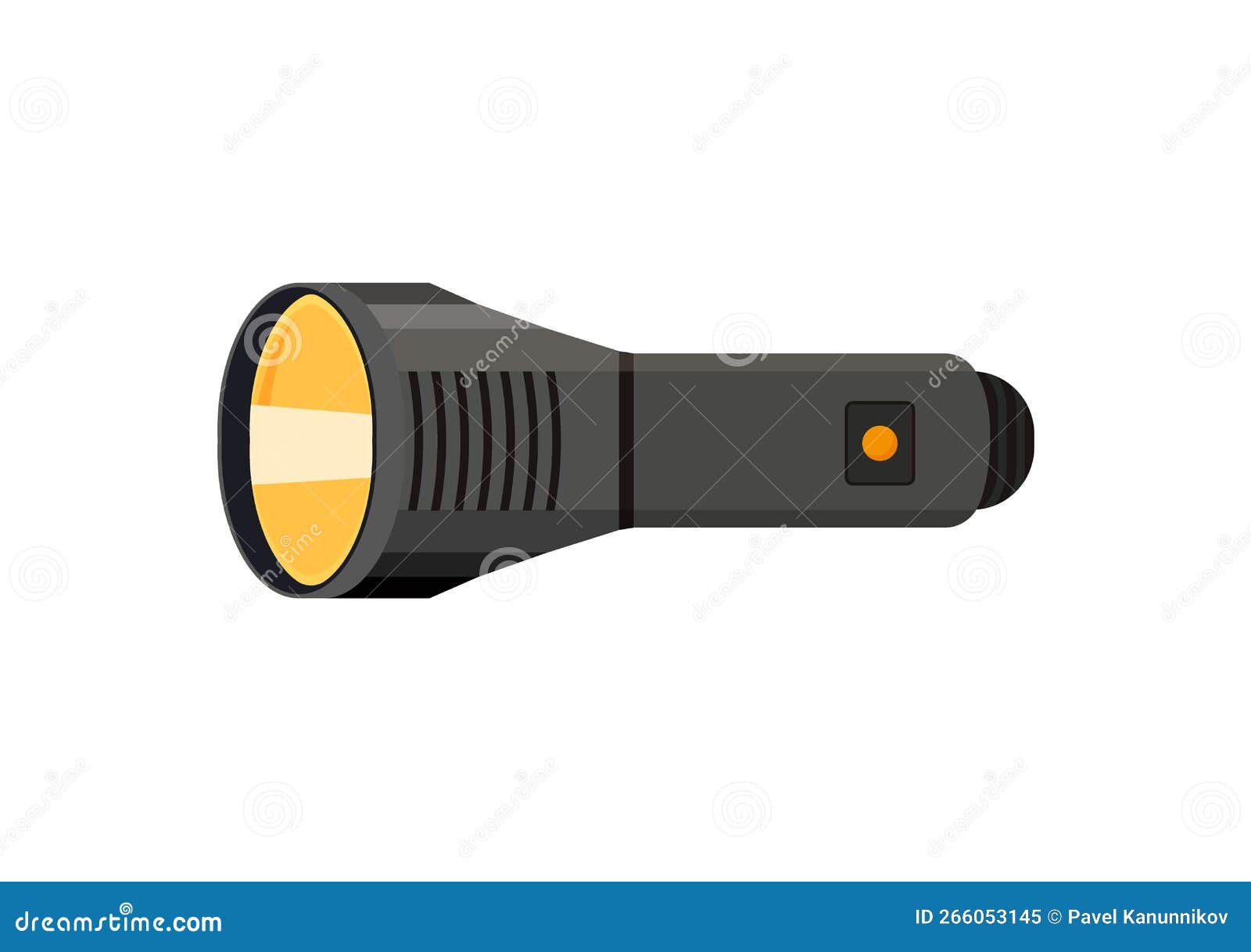 Flashlight Torch Hand Illustration. Pocket Vector Light Lamp Lantern ...