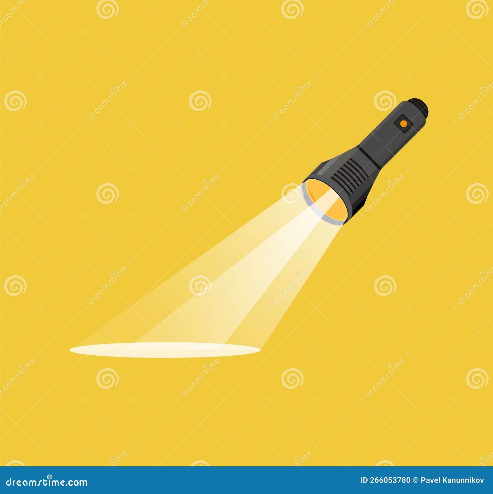 Flashlight Torch Hand Illustration. Pocket Vector Light Lamp Lantern ...