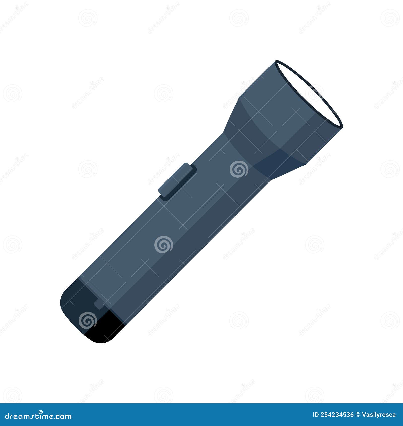 Flashlight Torch Hand Illustration. Pocket Vector Light Lamp Lantern ...