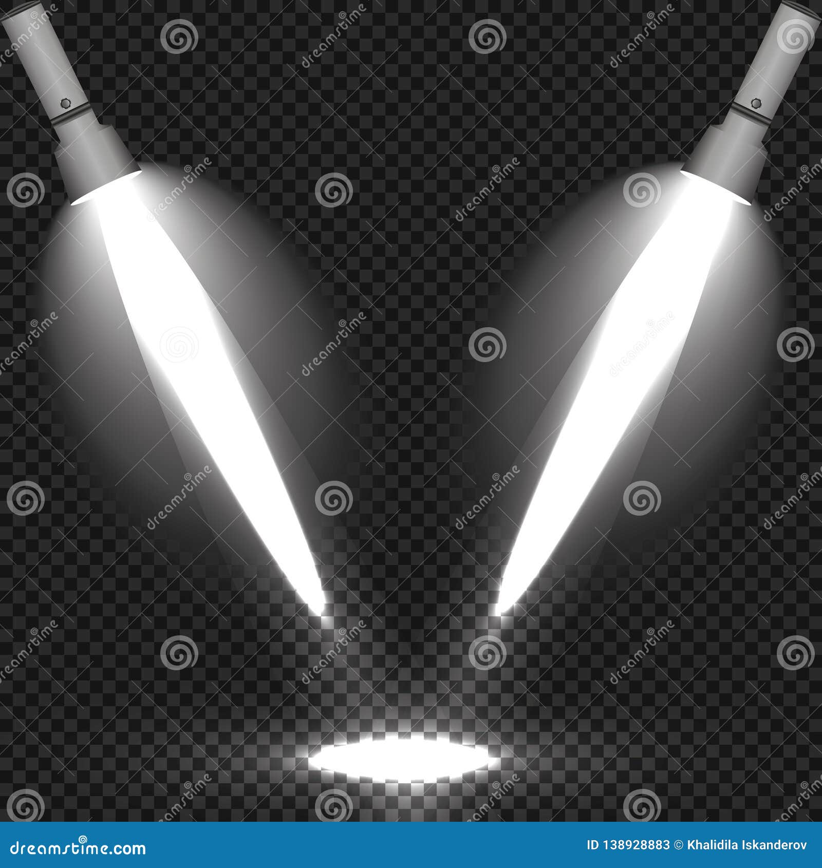 Flashlight in a Transparent Background. Stock Vector - Illustration of ...