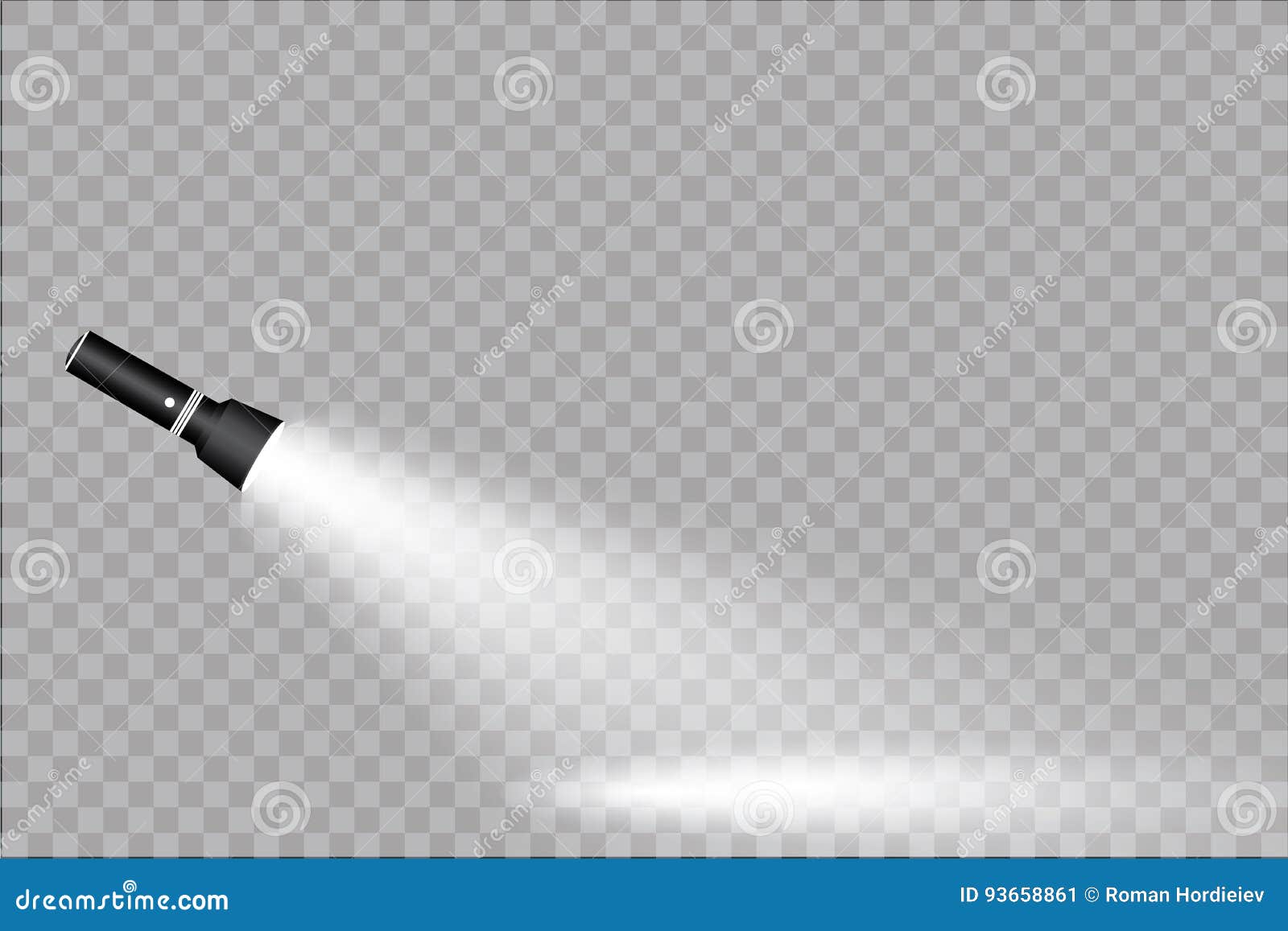 Flashlight on a Transparent Background Stock Illustration ...