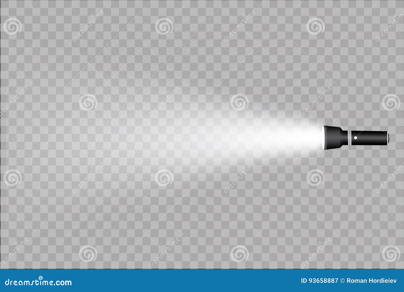 Flashlight on a Transparent Background Stock Illustration ...
