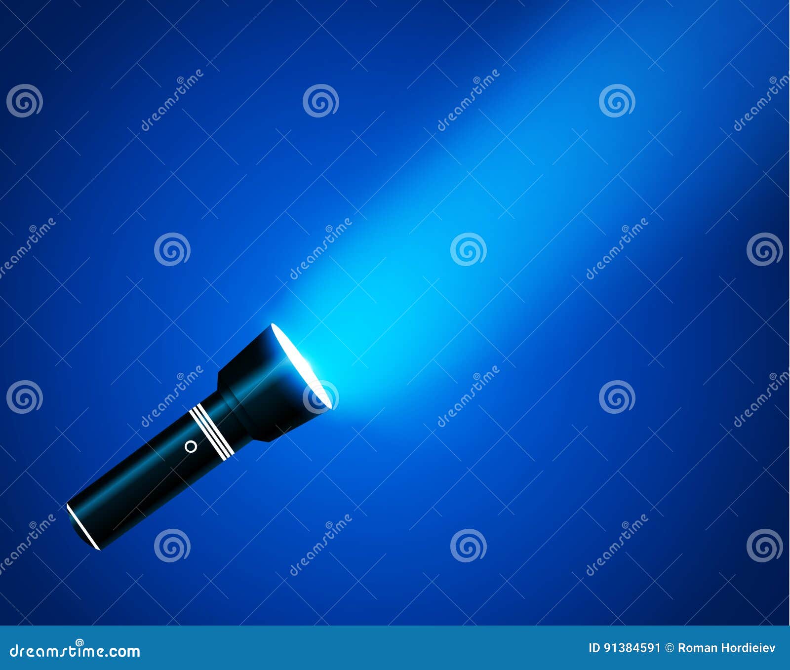 Flashlight on Transparent Background. Stock Vector - Illustration of ...