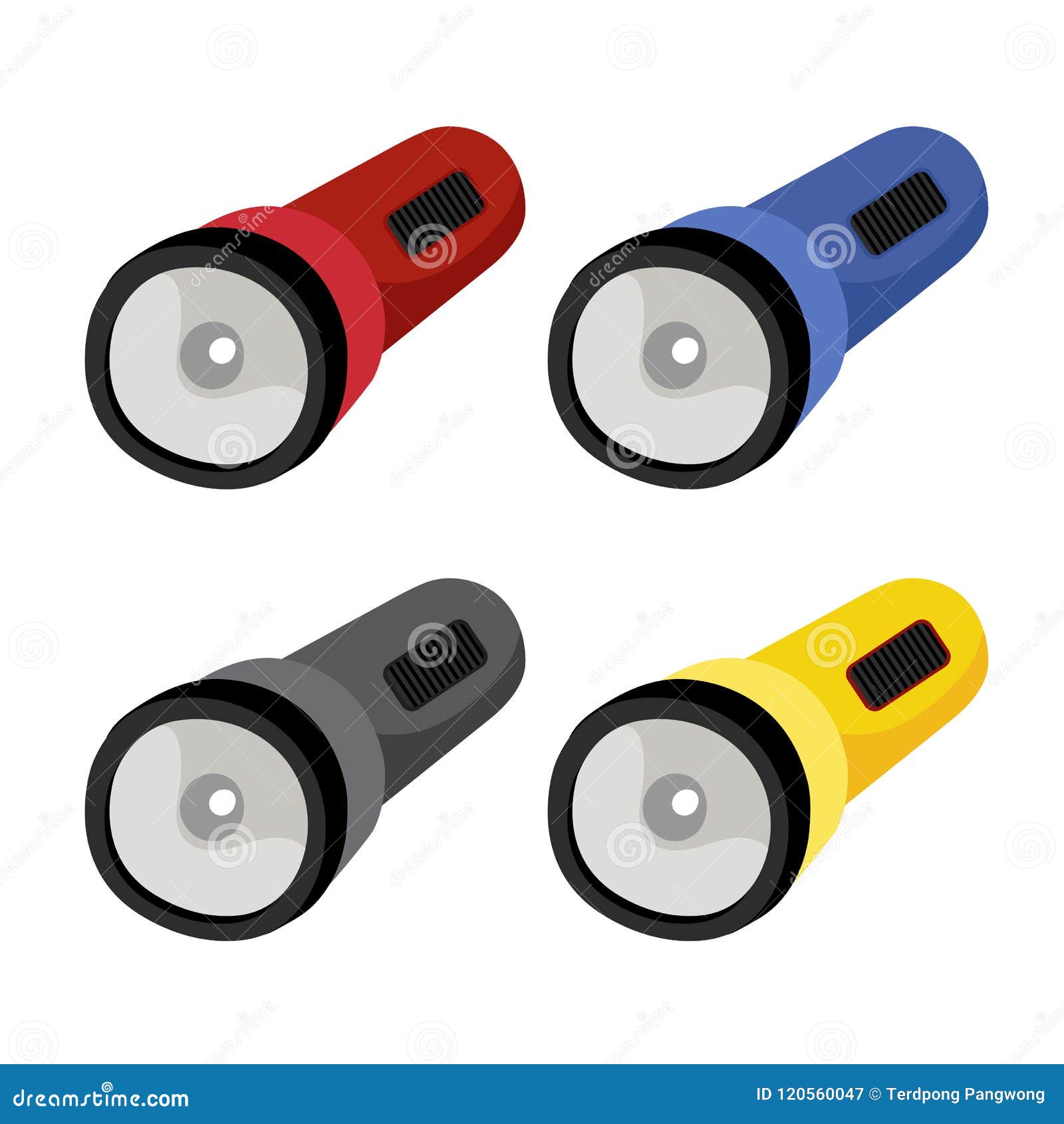 Flashlight Vector Collection Design Stock Illustration - Illustration ...