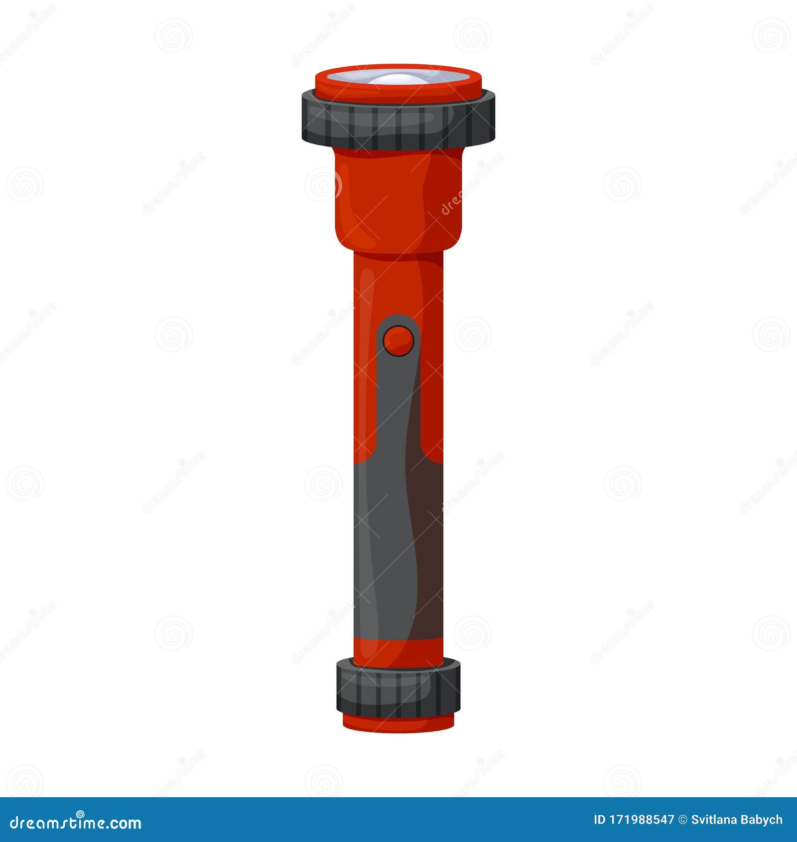 Flashlight Vector Icon.Cartoon Vector Icon Isolated on White Background ...