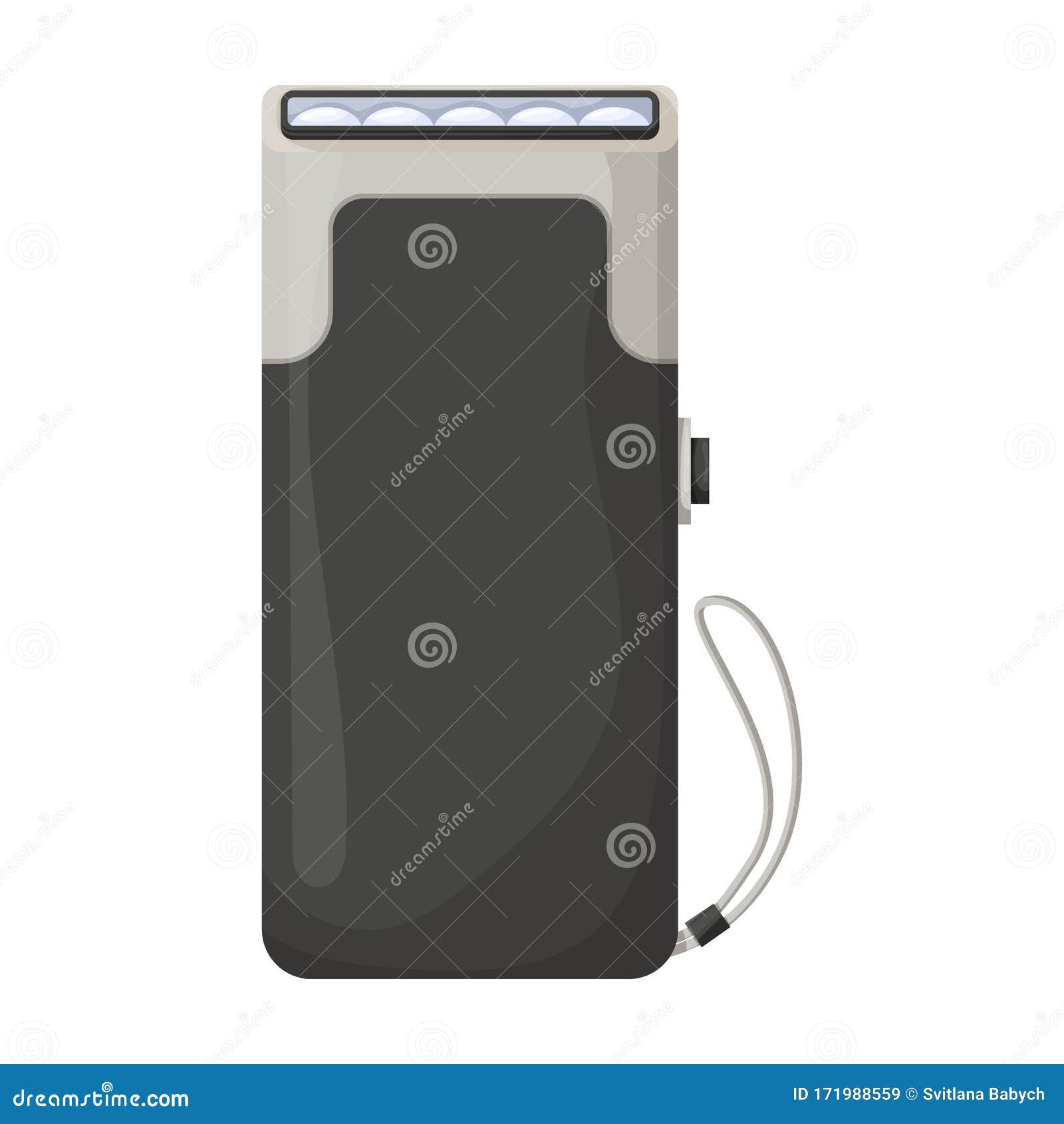 Flashlight Vector Icon.Cartoon Vector Icon Isolated on White Background ...