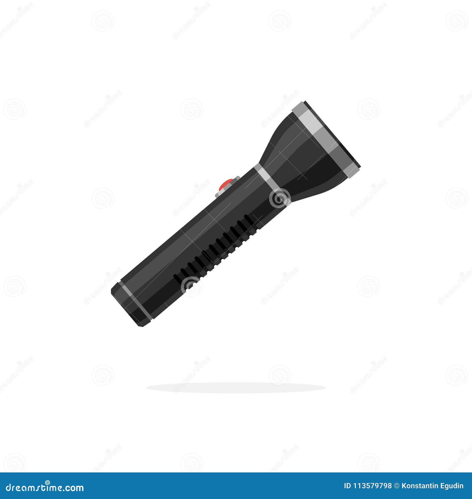 Flashlight. Set Of Vector Flashlights. Black Isolated Icons On White ...