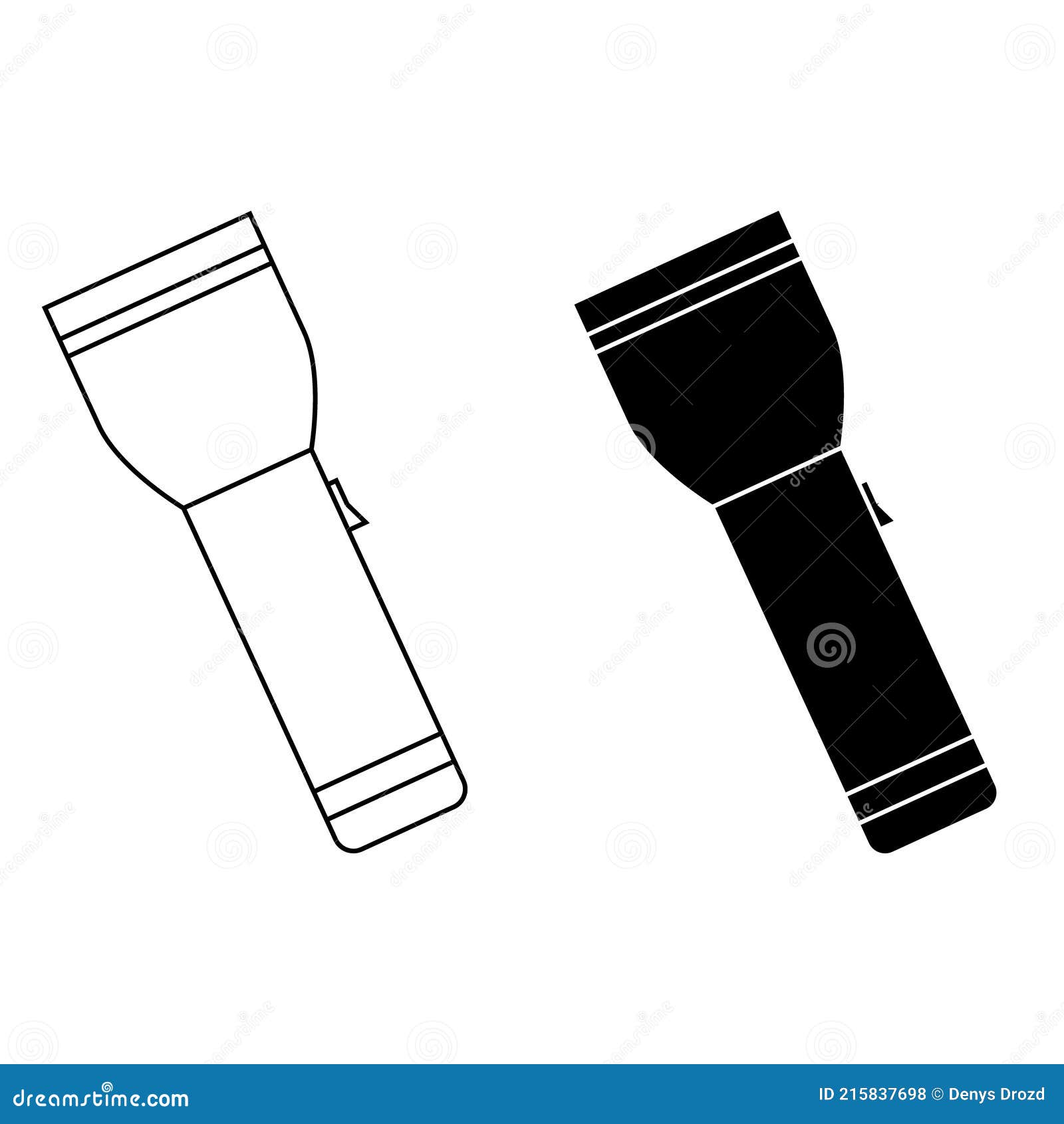 Flashlight Vector Icon Set. Light Illustration Sign Collection ...