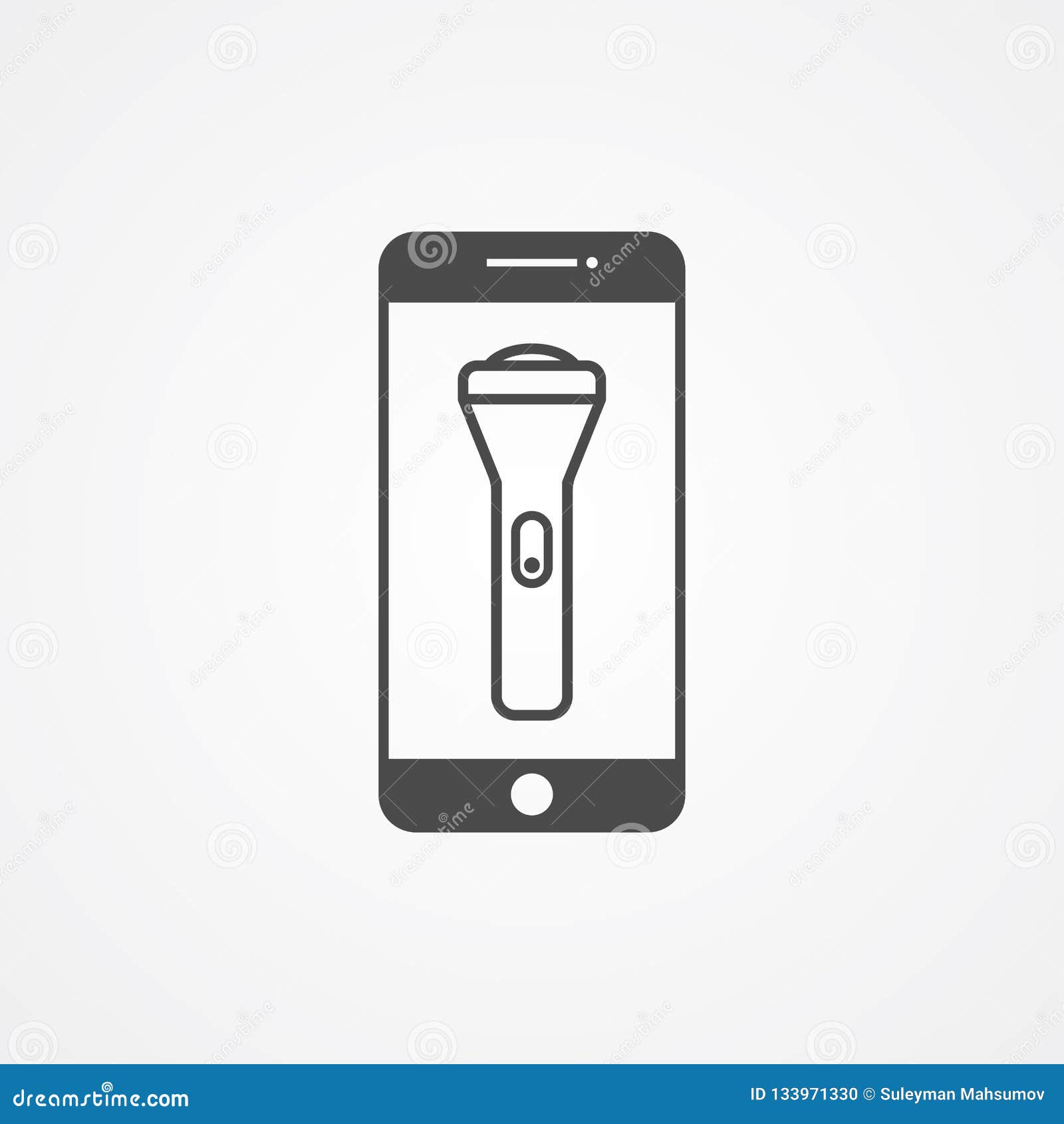 Flashlight Vector Icon Sign Symbol Stock Vector - Illustration of glass ...