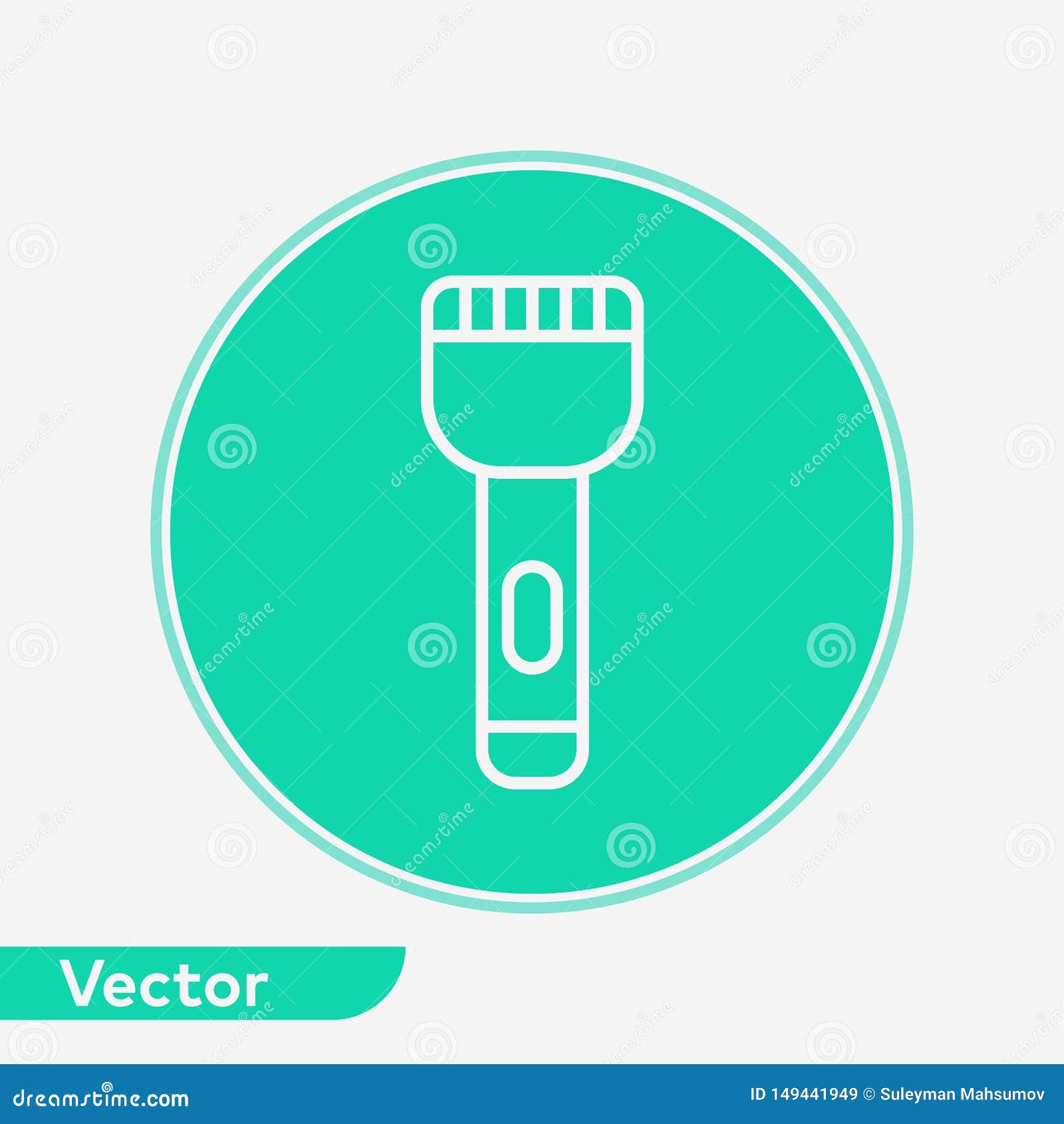 Flashlight Vector Icon Sign Symbol Stock Illustration - Illustration of ...