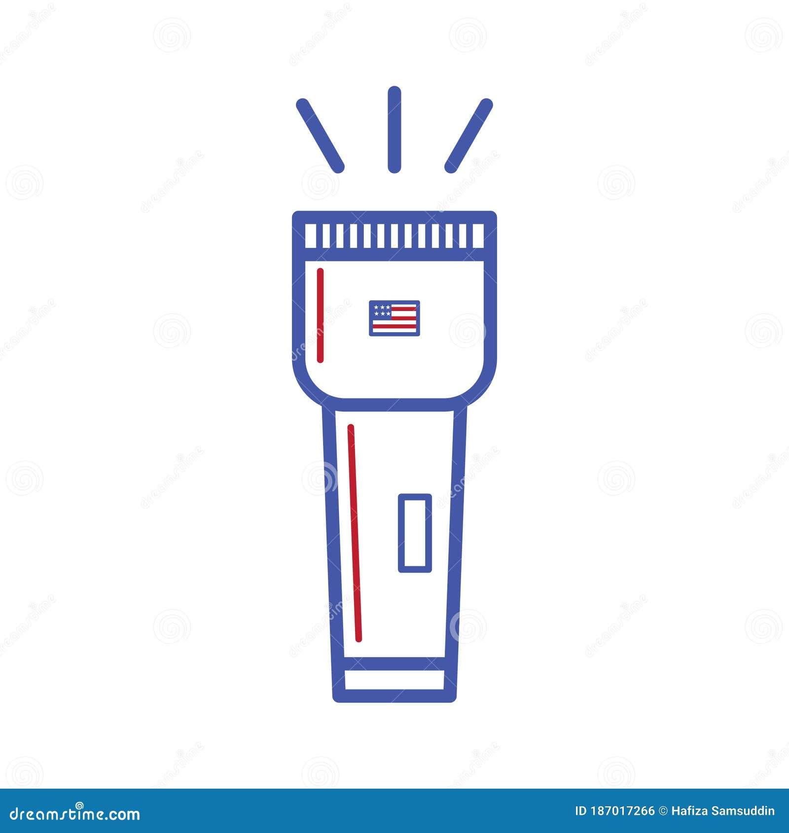 Flashlight. Vector Illustration Decorative Design Stock Vector ...