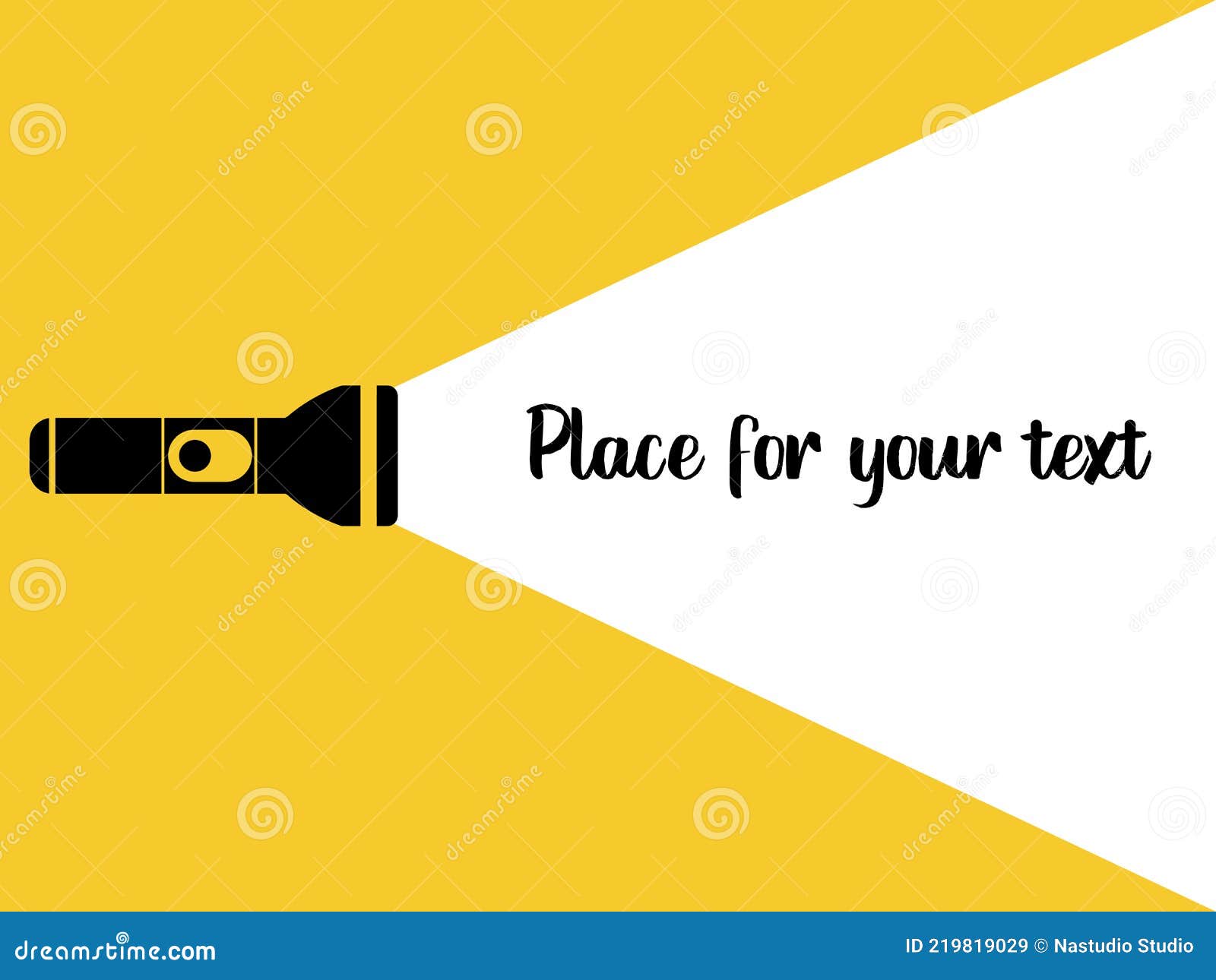 Flashlight Vector. Place for Your Text Stock Vector - Illustration of ...