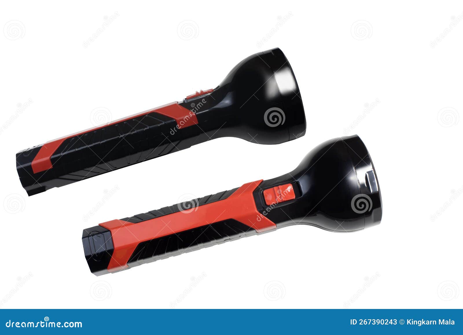 Flashlight on a White Background,with Clipping Path Stock Image - Image ...