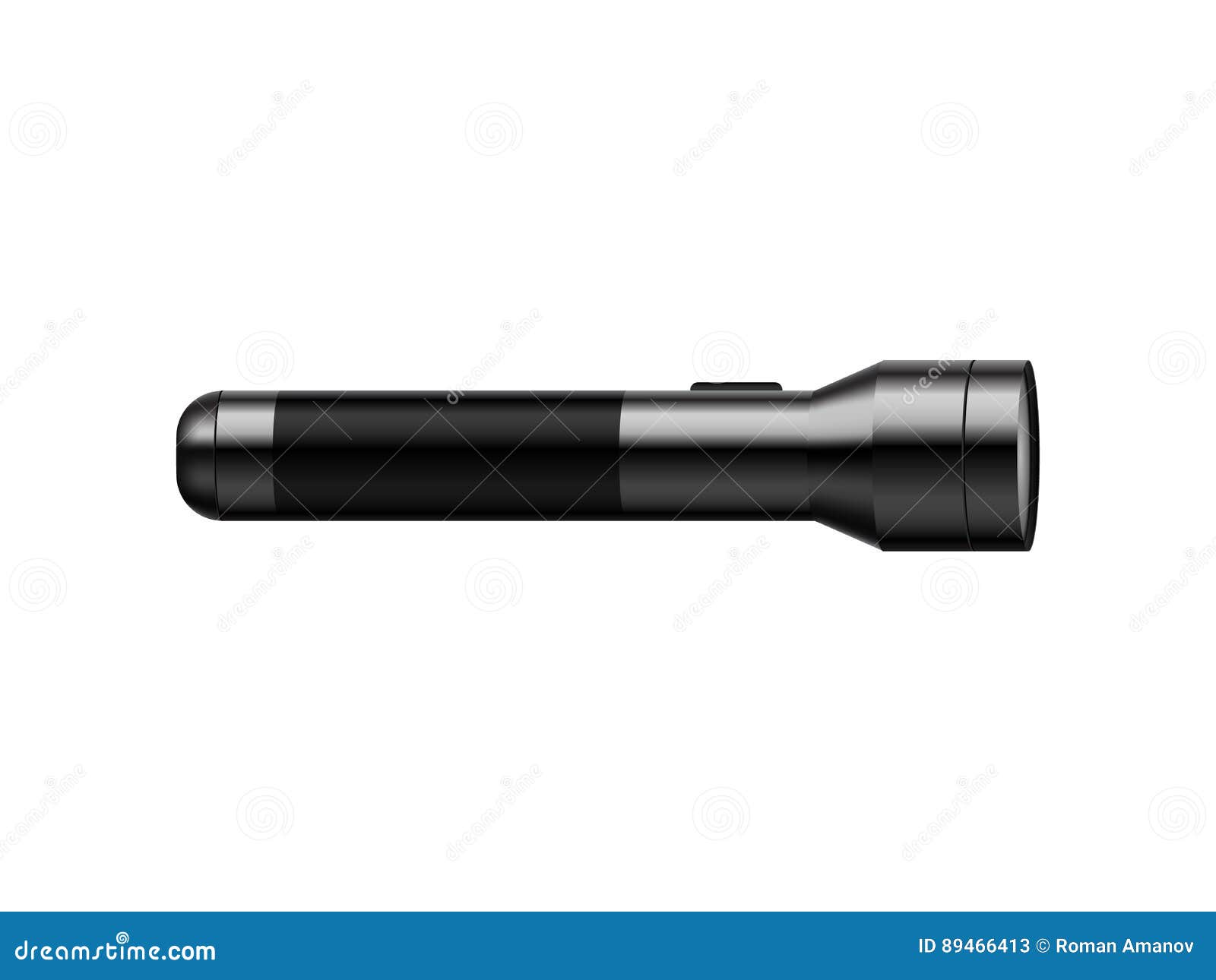 Flashlight on White Background. Vector Stock Vector - Illustration of ...
