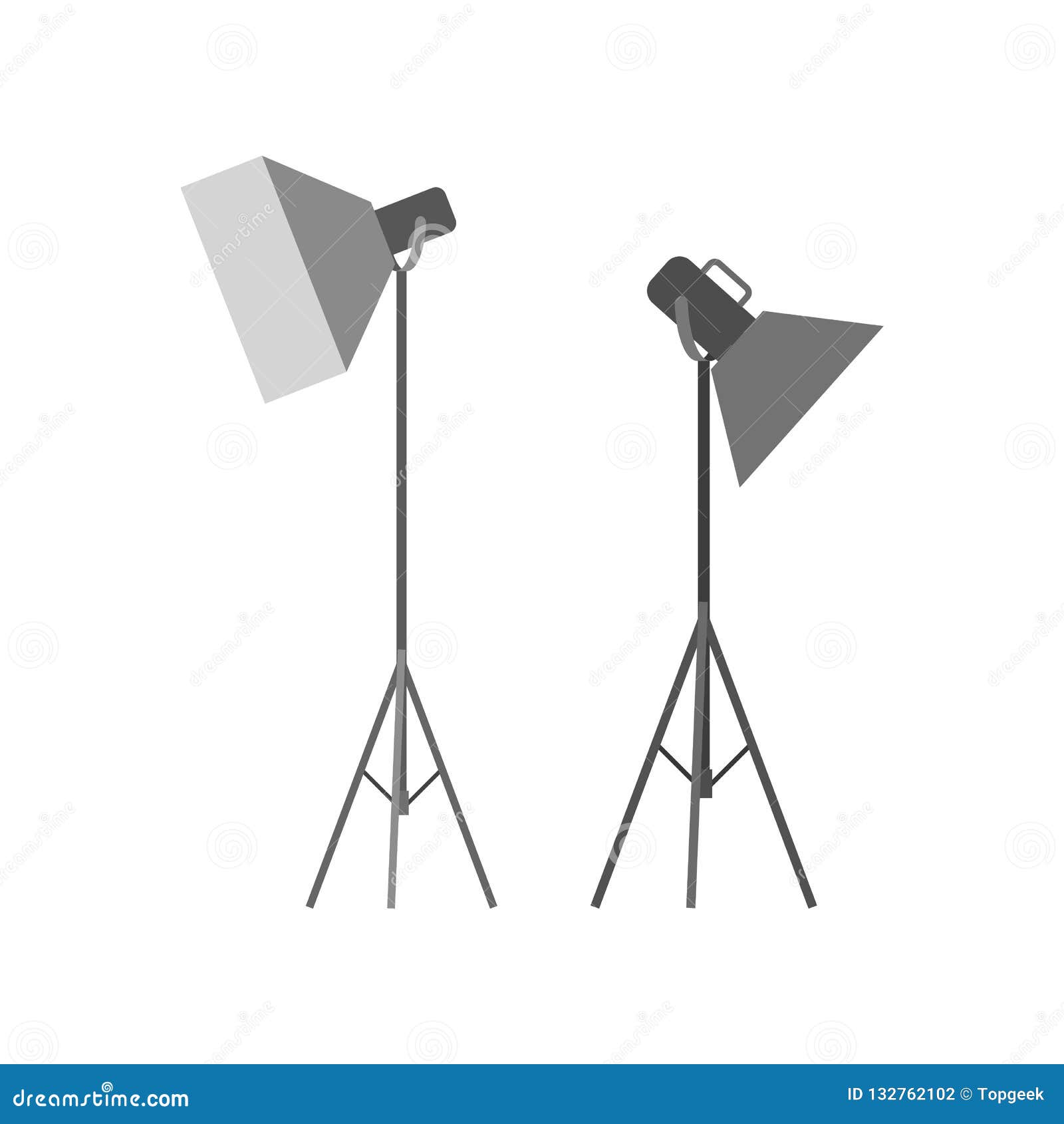 Flashstand Portable Mounted Flash Speedlite Light Stock Vector ...