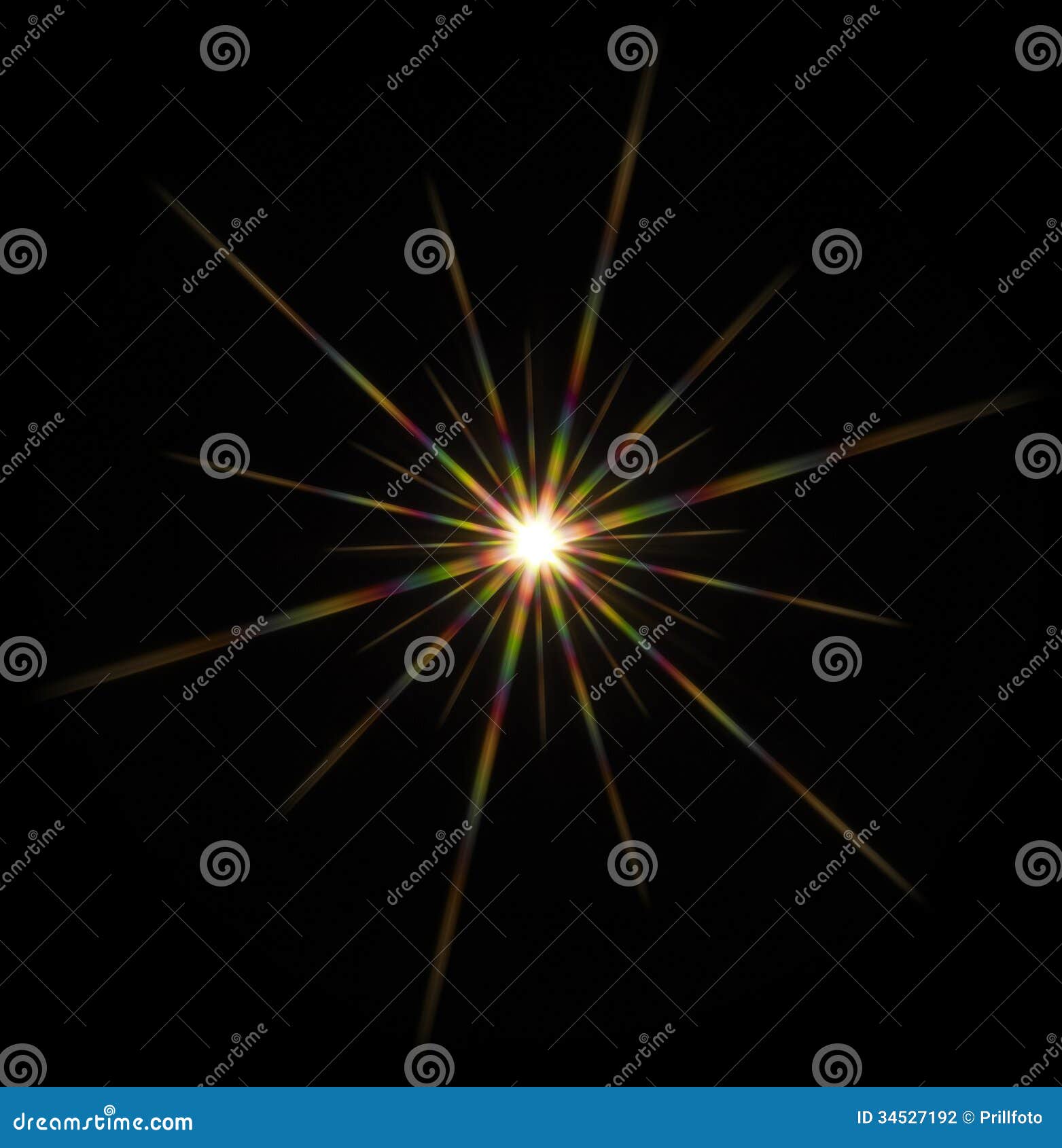 Flashy star in black back stock photo. Image of beam - 34527192